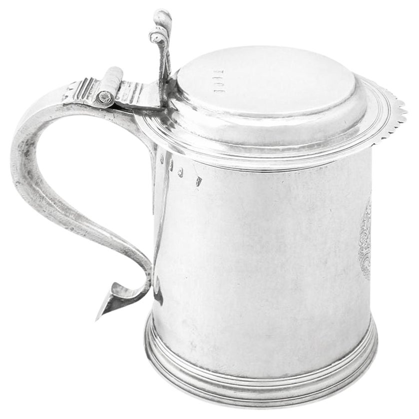 Antique Chinese Solid Silver Tankard / Mug c. 1860 19th Century at 1stDibs