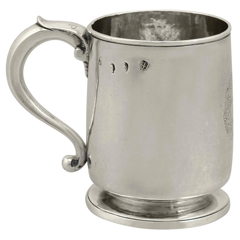 Samuel Wastell Antique Georgian 1714 Britannia Standard Silver Mug For ...