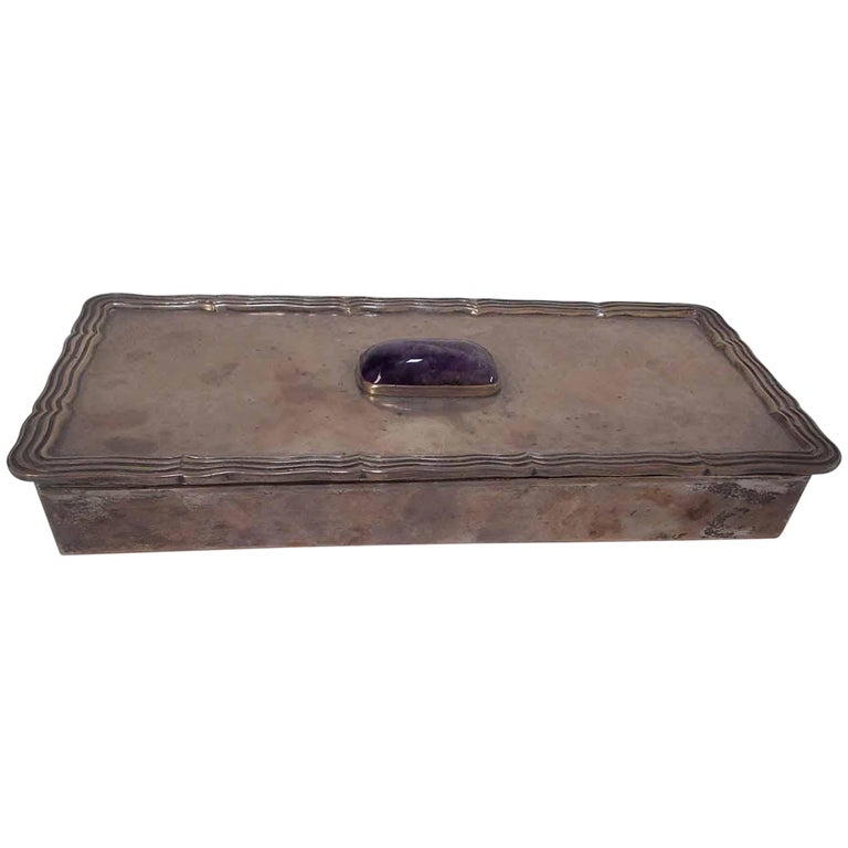 Sanborns Silver and Amethyst Box For Sale at 1stDibs