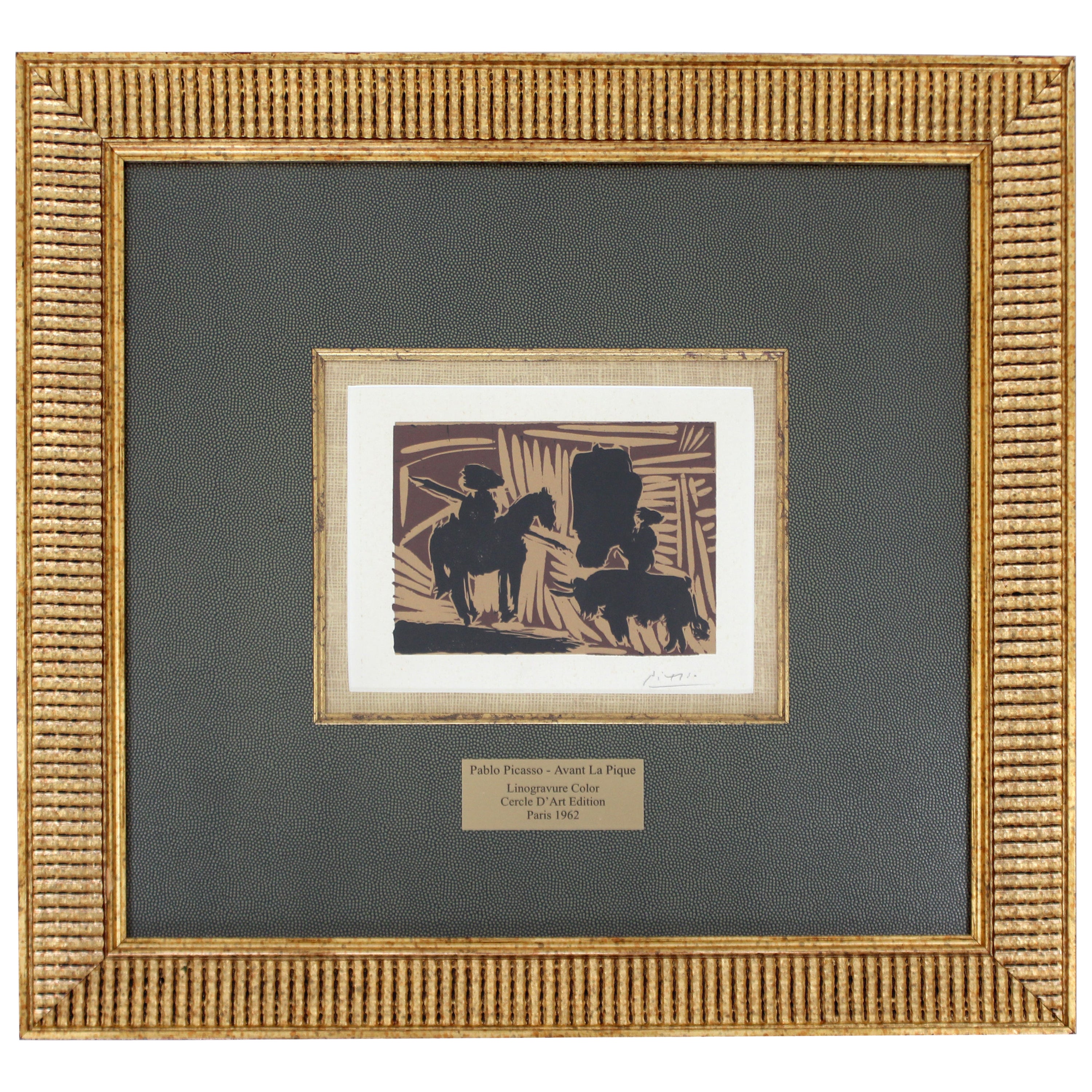 1950s Picasso Woodcut La Pose Du Modele at 1stDibs