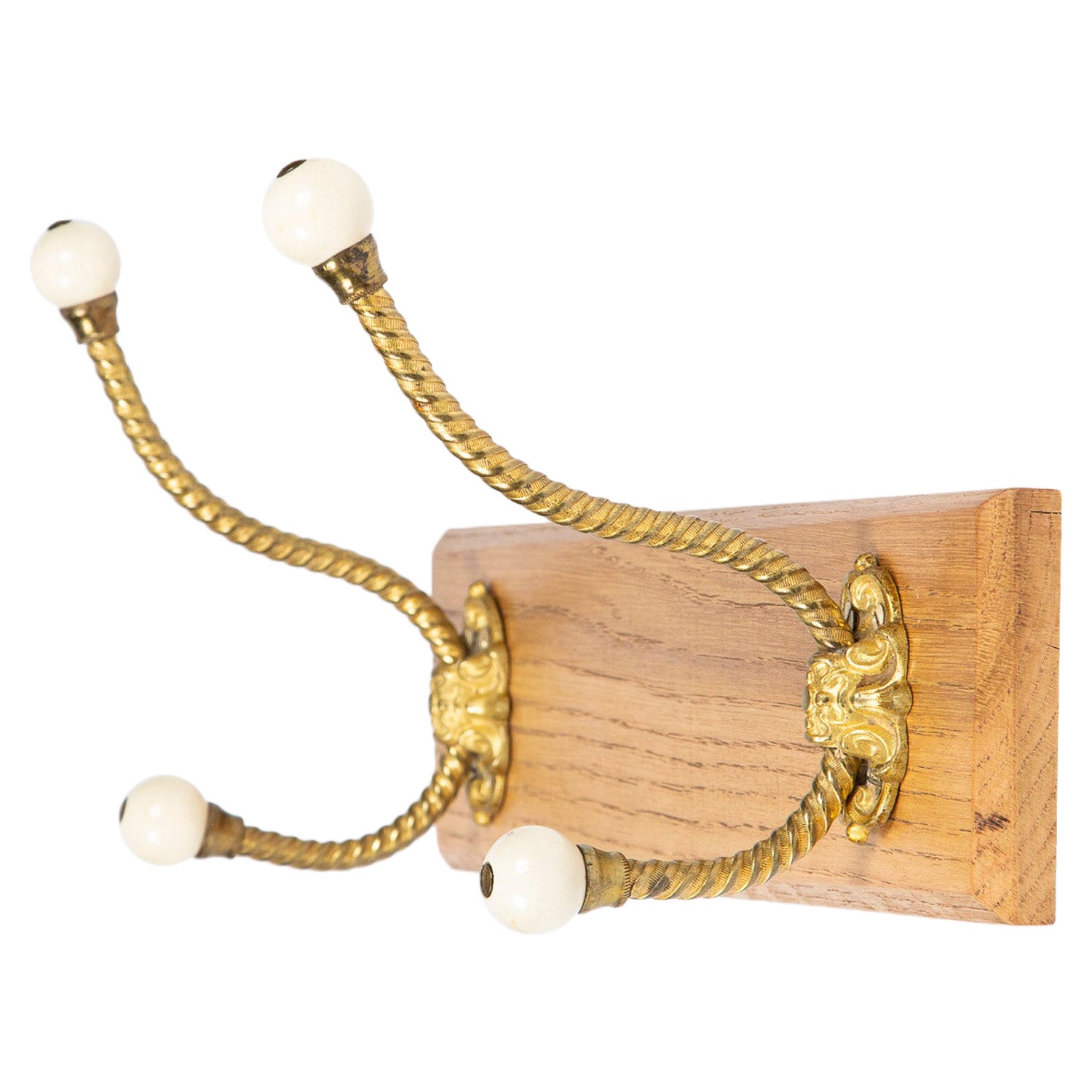 Pair of 19th Century Victorian Mahogany Wall Mounted Coat Hooks at 1stDibs