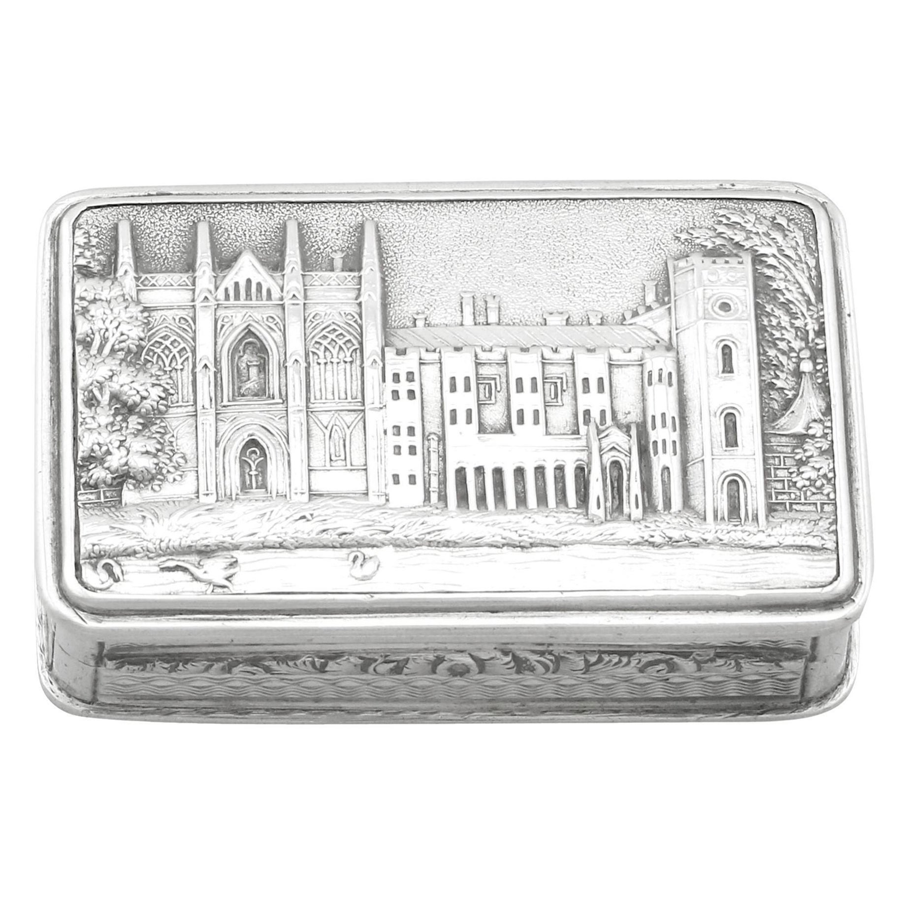 Samuel Pemberton English Sterling Silver Vinaigrette Box at 1stDibs