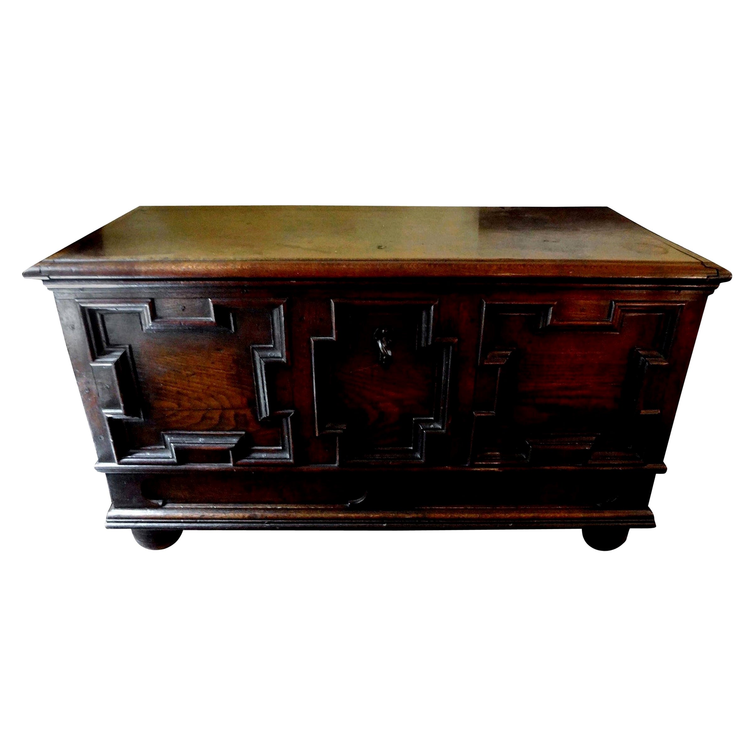 Antique Moroccan Copper Clad Wood Coffer With Brass Nailhead Trim at ...