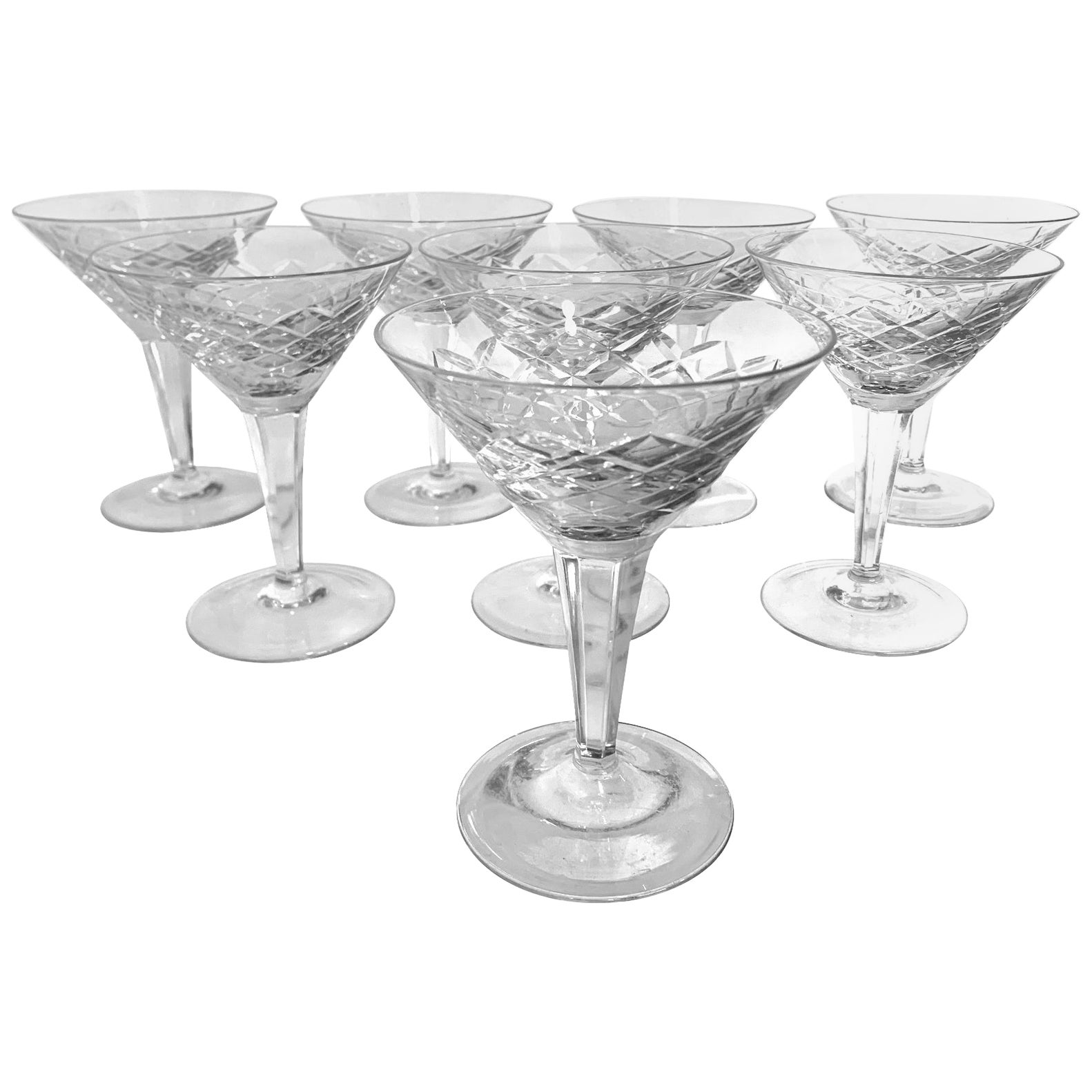 Set of Eight Crystal Glasses by William Yeoward at 1stDibs