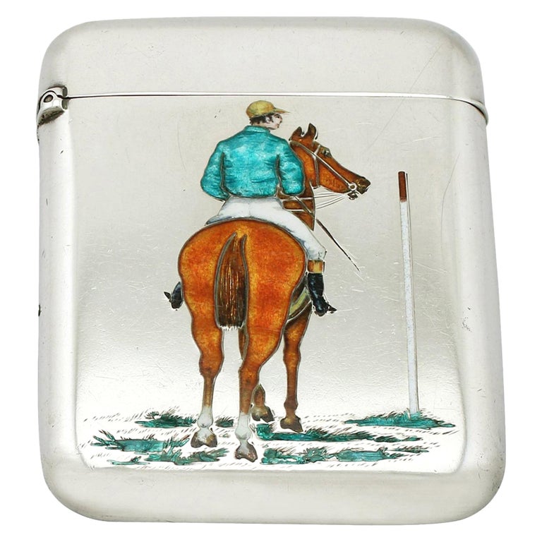 Thomas Johnson I 1886 Antique Sterling Silver Card Case For Sale at 1stDibs