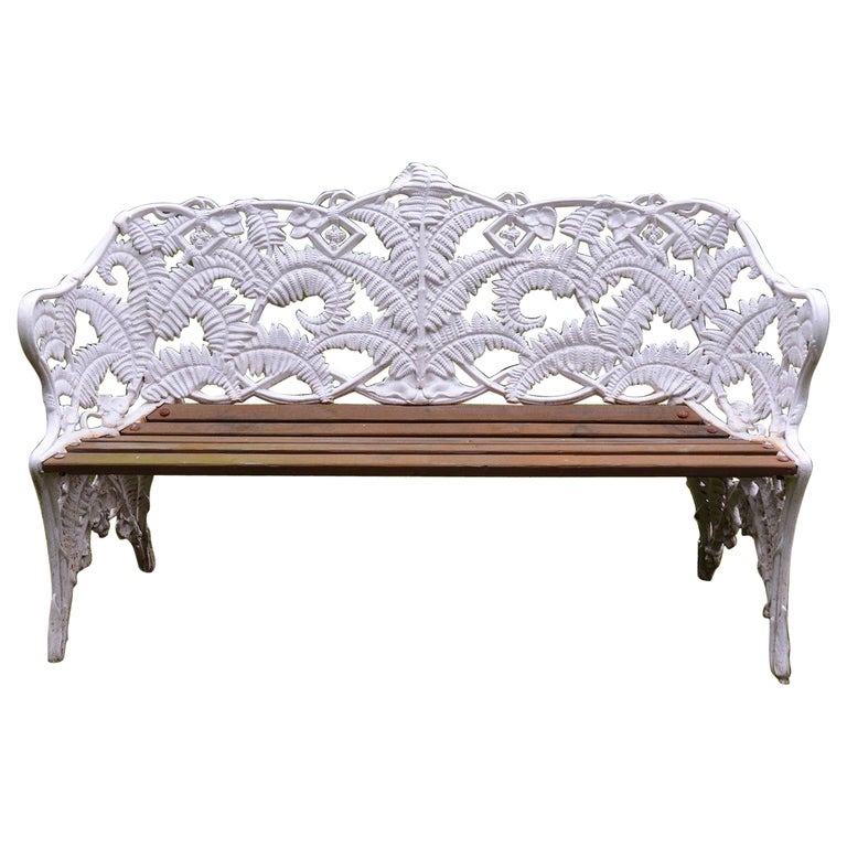 English Cast Iron Bench Marked Coalbrookdale For Sale at 1stDibs