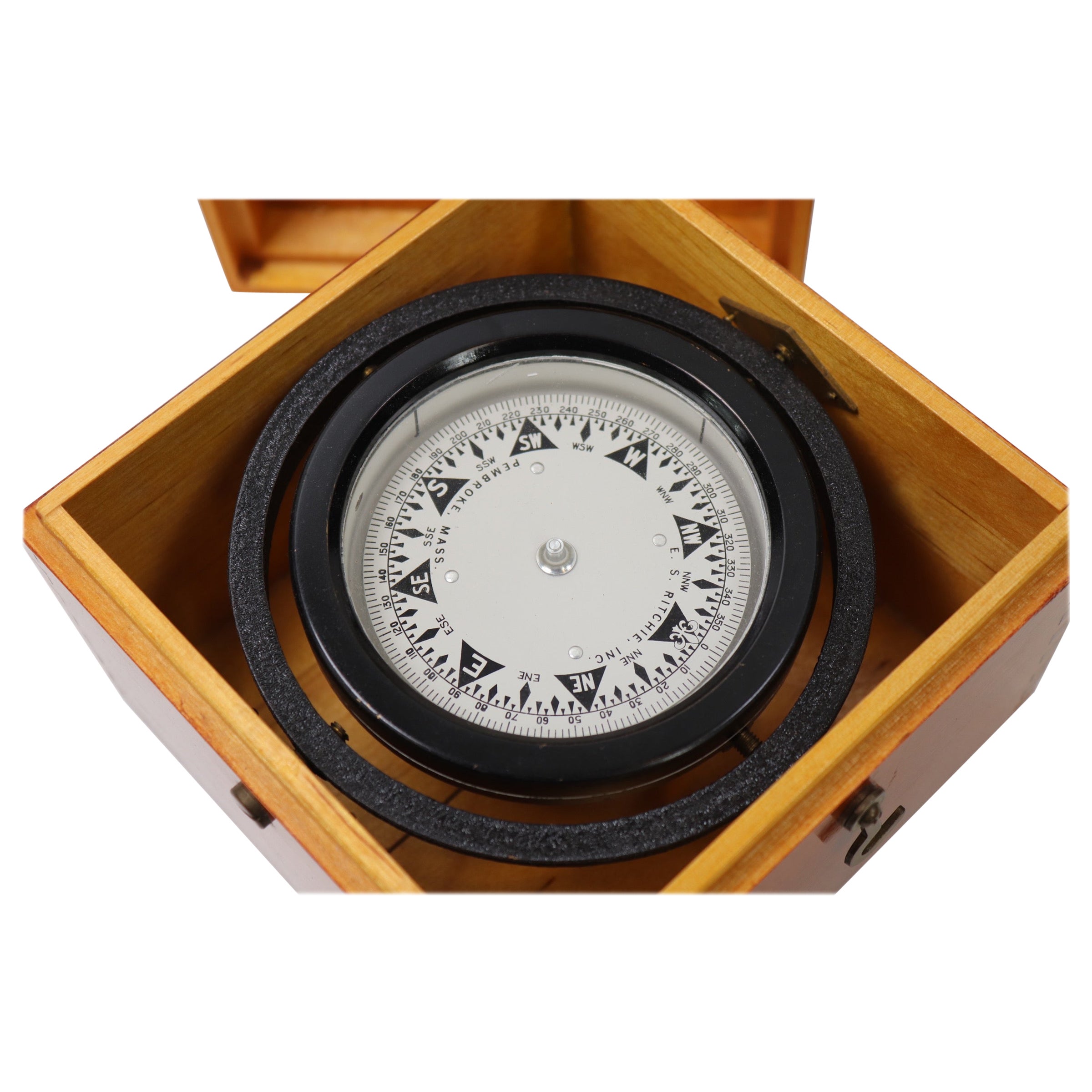 E S Ritchie Boxed Ships Compass For Sale at 1stDibs