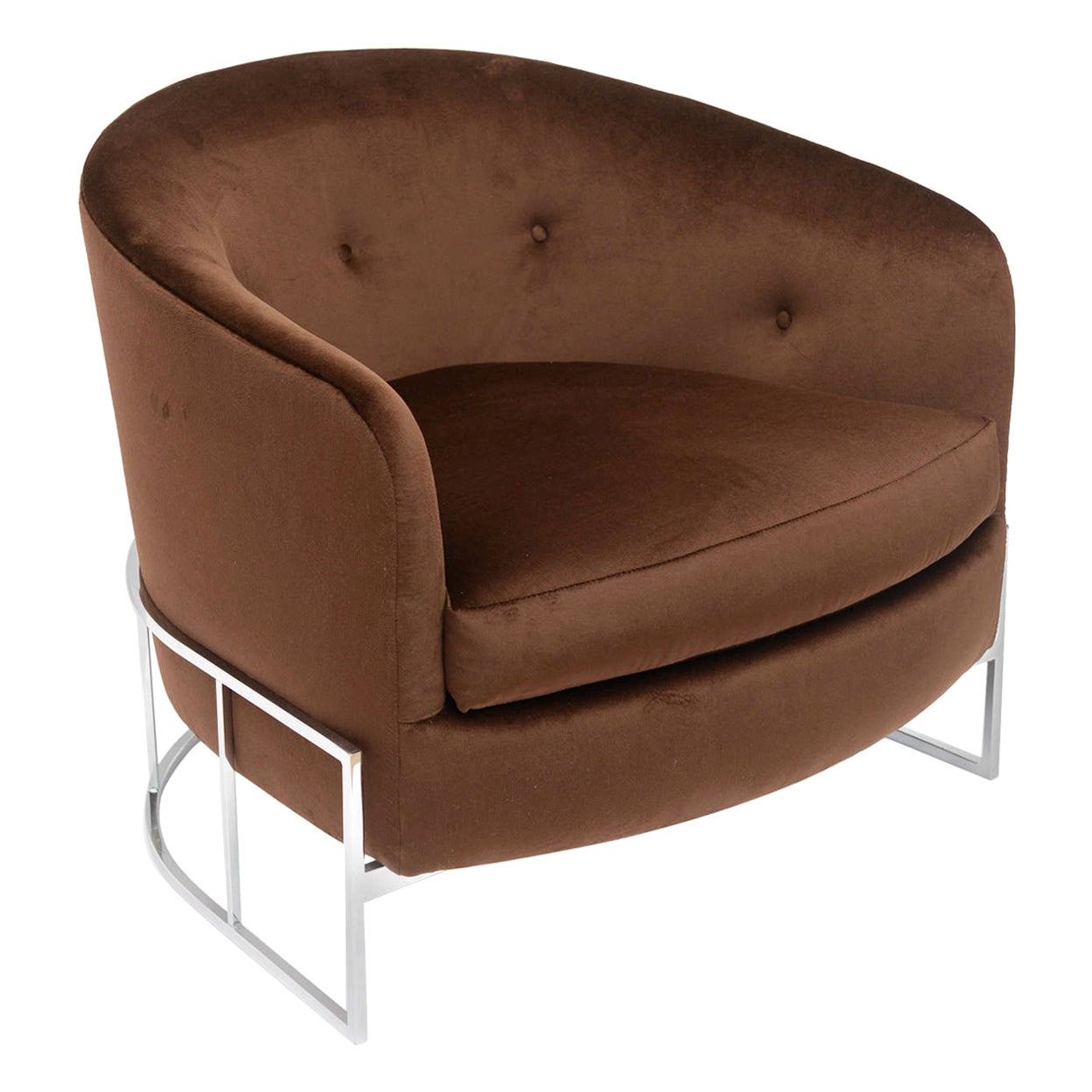 Milo Baughman Chrome Leather Chair at 1stDibs