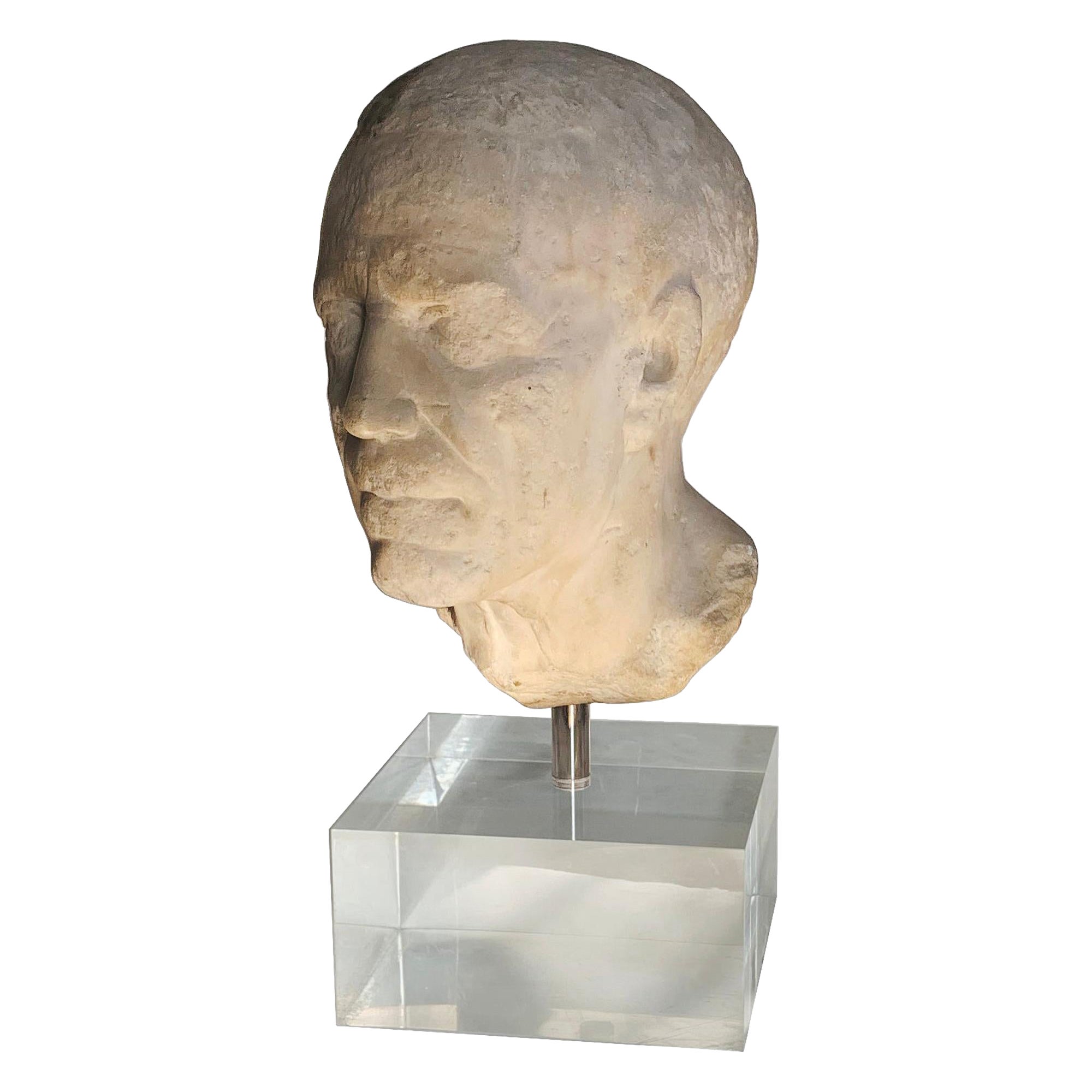 Ancient Roman Portrait Bust of a Man, 1st Century BC For Sale at 1stDibs