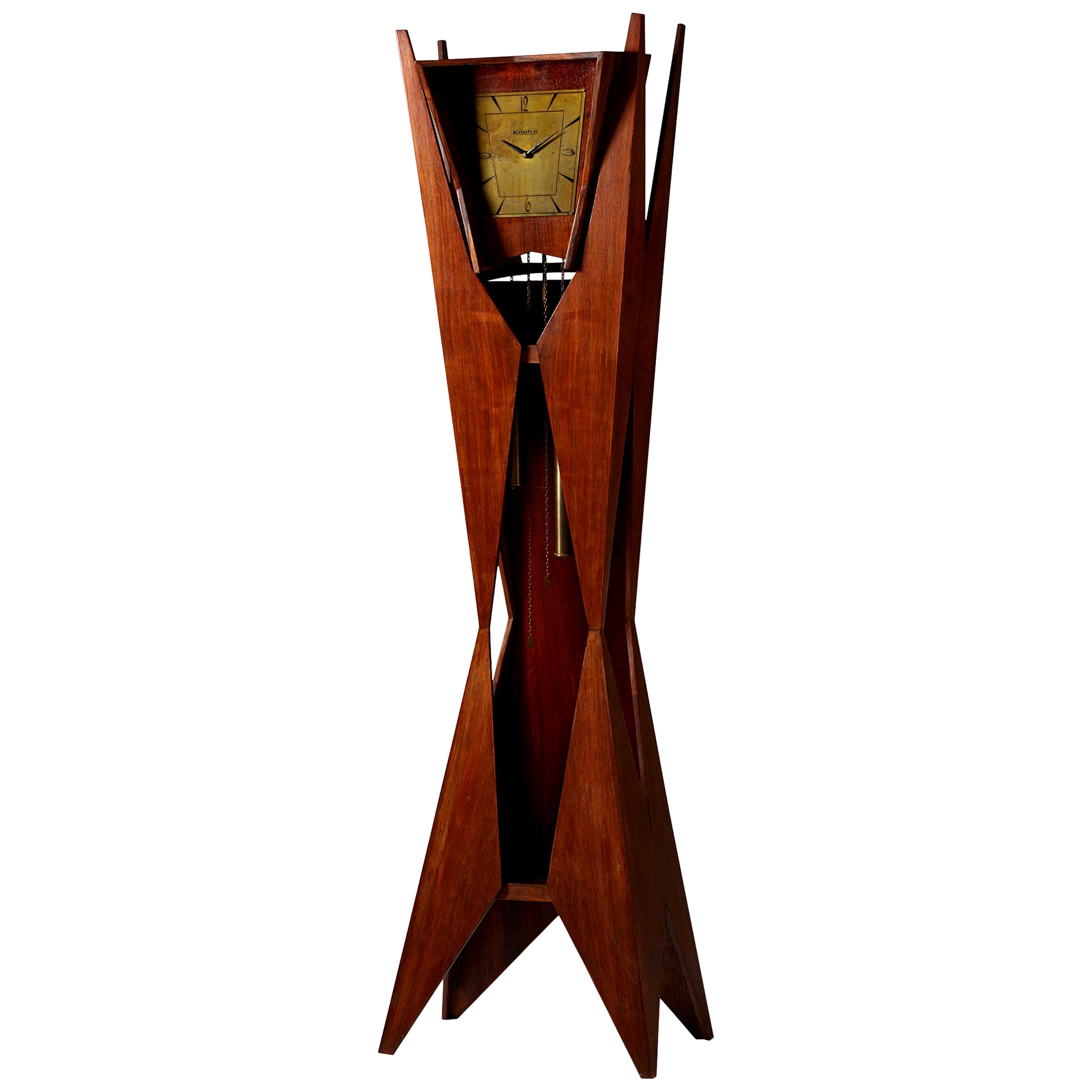 Chrome Standing Clock at 1stDibs