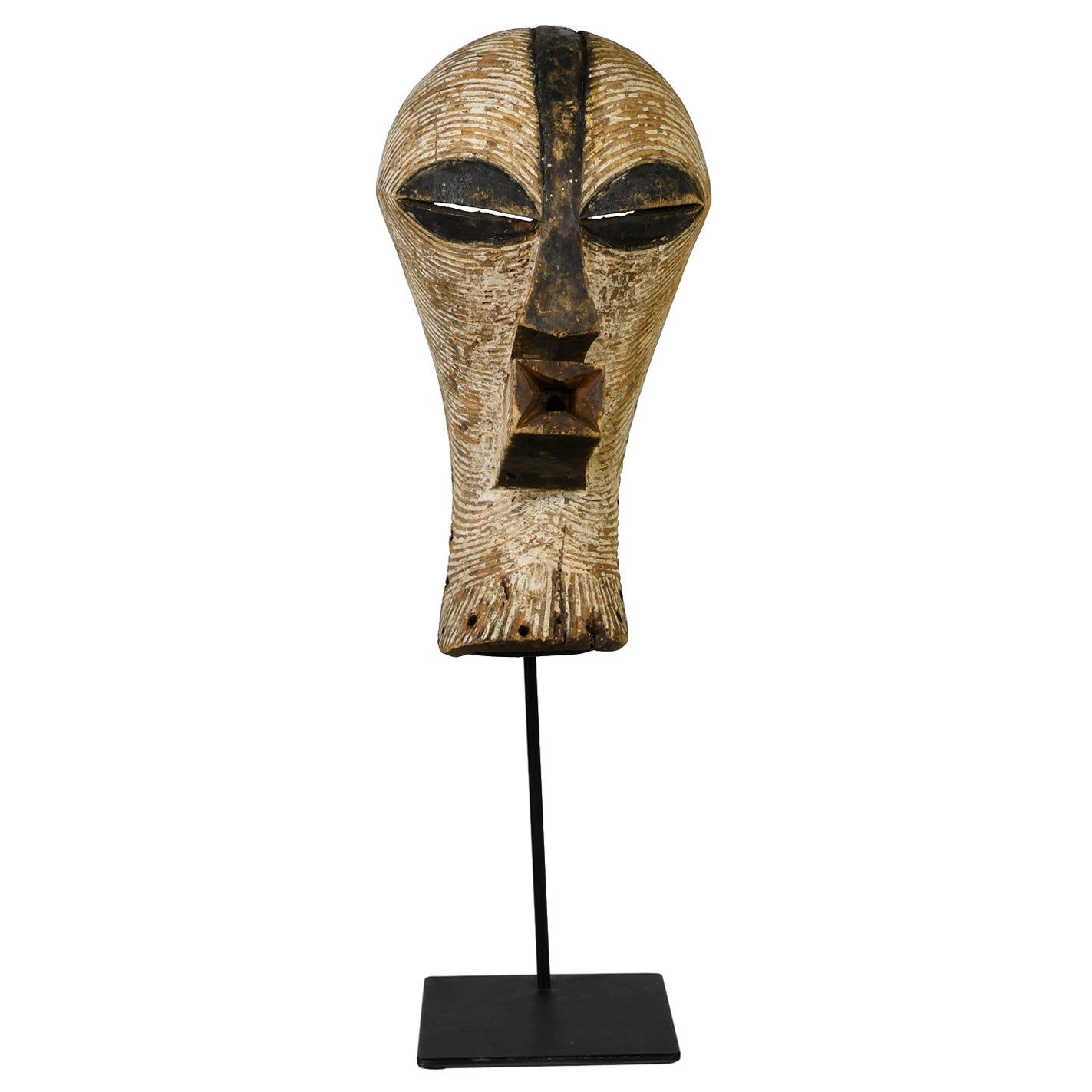 Central African Songye Tribe Wooden Kifwebe Mask at 1stDibs
