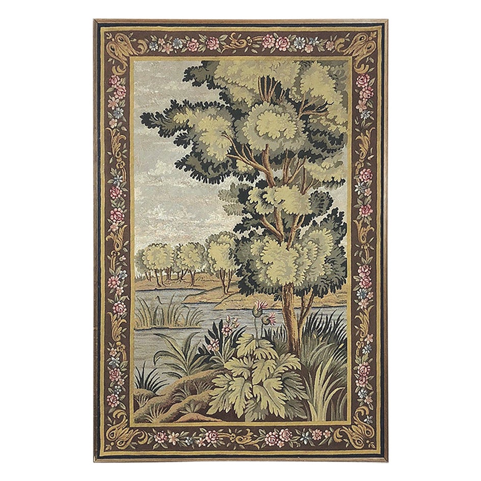 Antique Flemish Pictorial Square Tapestry, 9.08x9.10 For Sale at 1stDibs