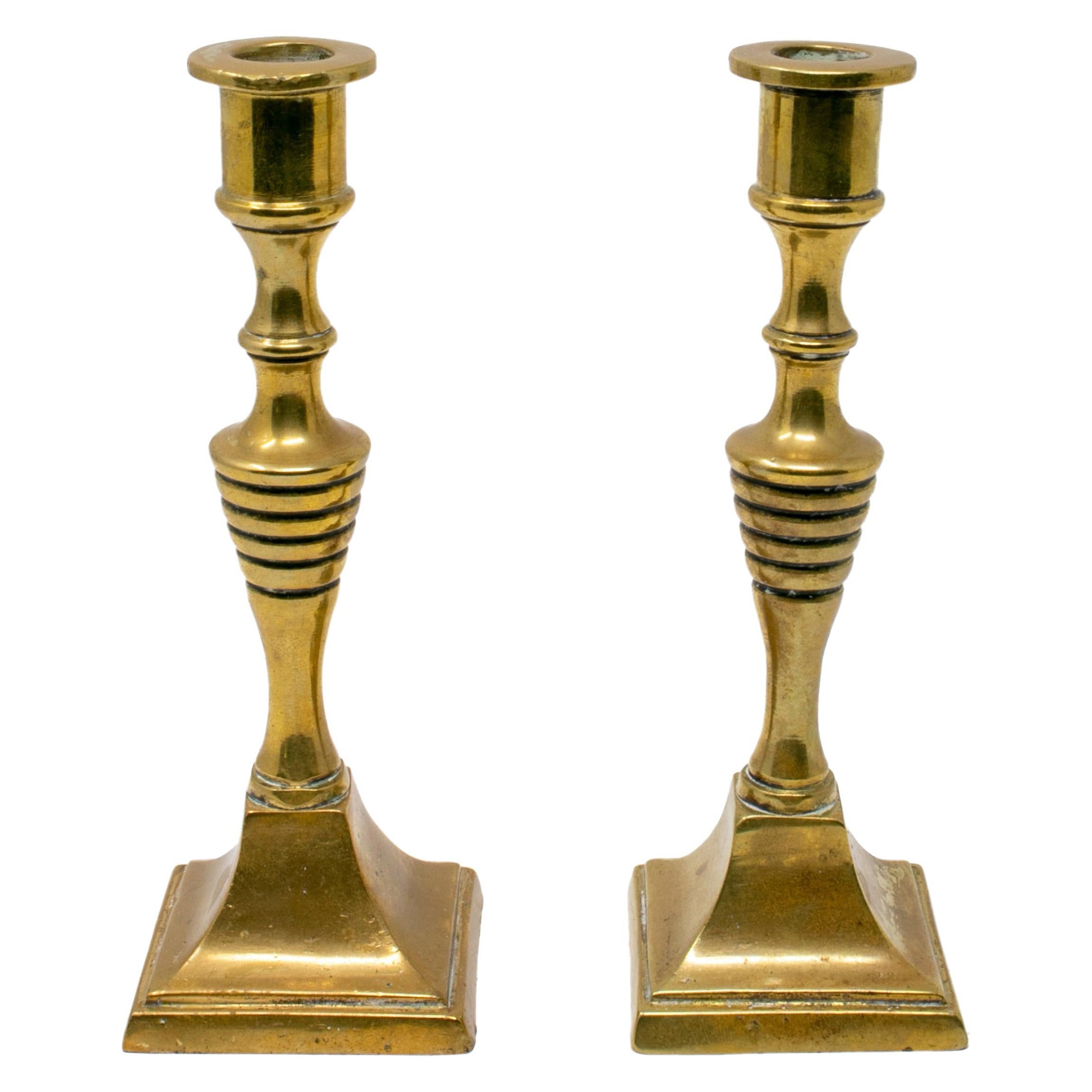Pair of 19th Century Bronze Candlesticks at 1stDibs