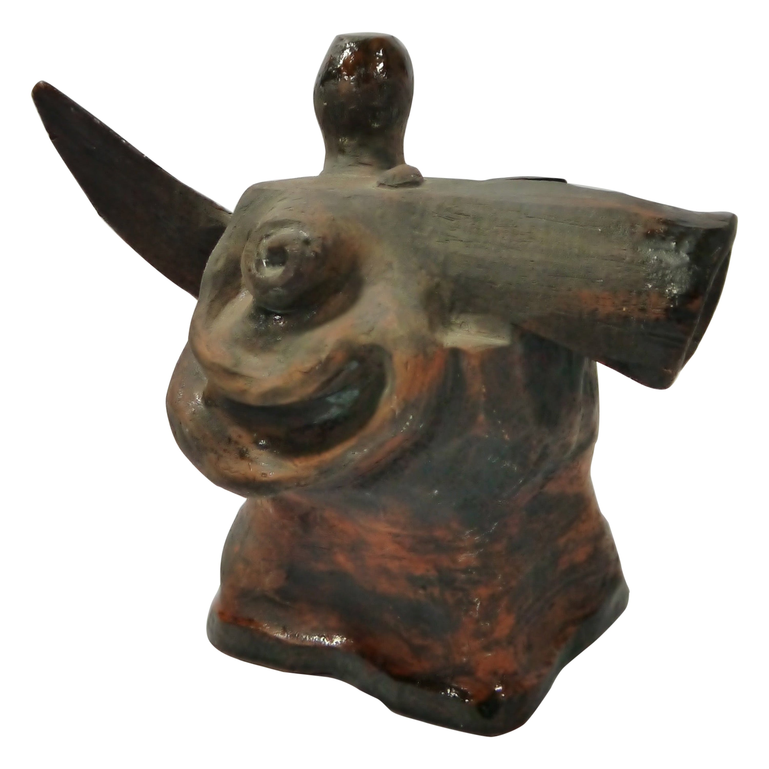 Biomorphic Abstract Pottery Sculpture by Robert Ortlieb For Sale at 1stDibs