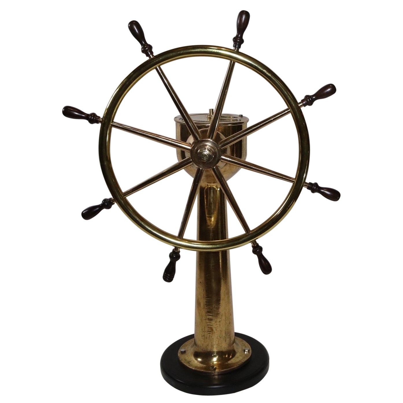 Solid Brass Six Spoke Ships Wheel For Sale at 1stDibs