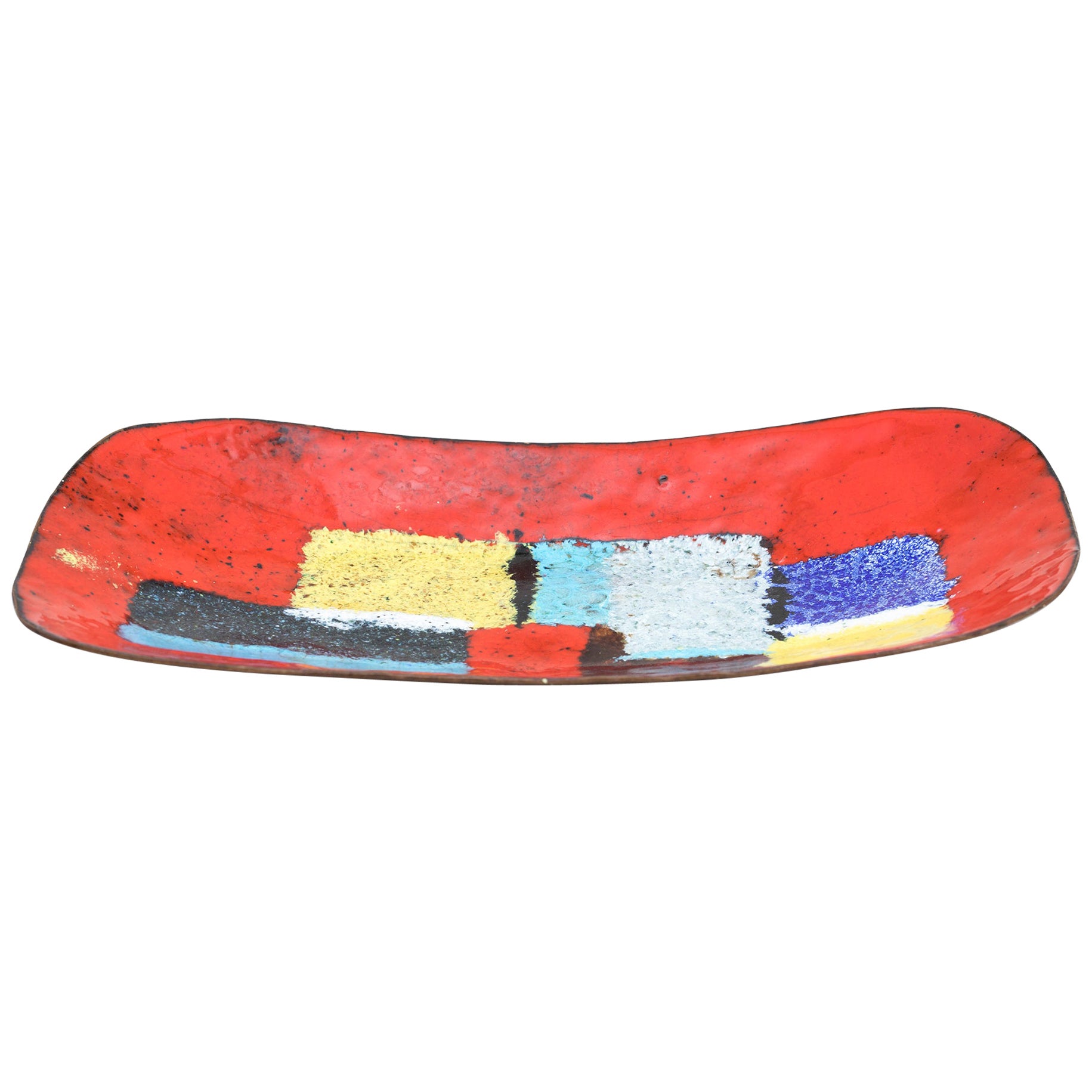 Phyllis Wallen Copper Enamel San Diego Modernist Studio Sun Tray For ...