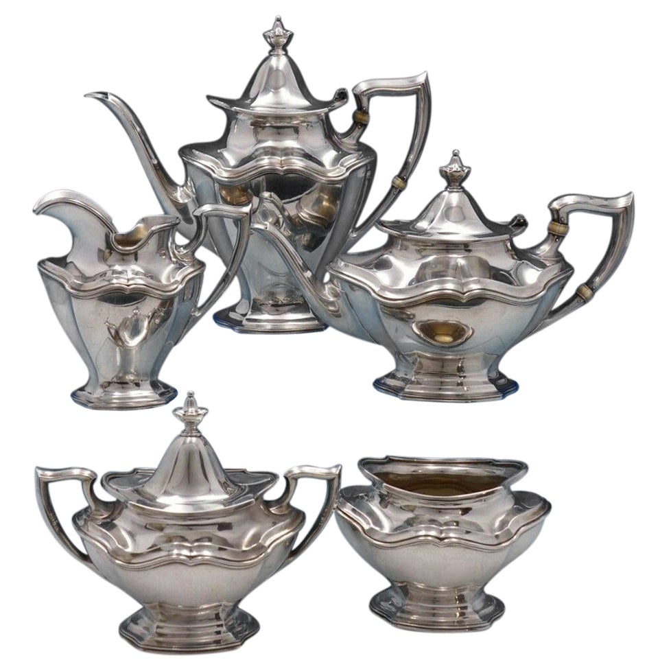 Gio Ponti Diamond Tea Set by Reed and Barton, Three Pieces at 1stDibs