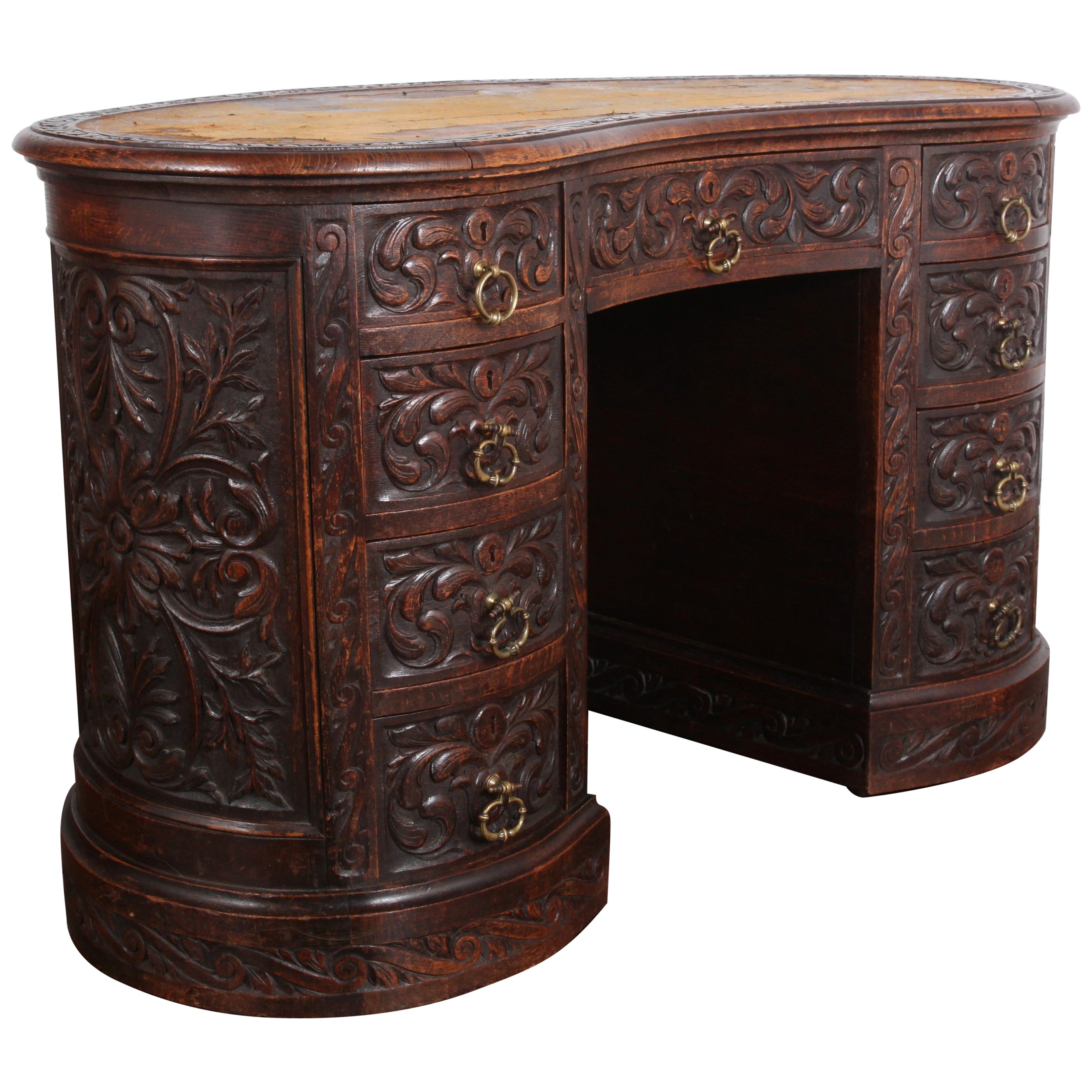 Scott Jaster Studio Organic Carved Desk For Sale at 1stDibs