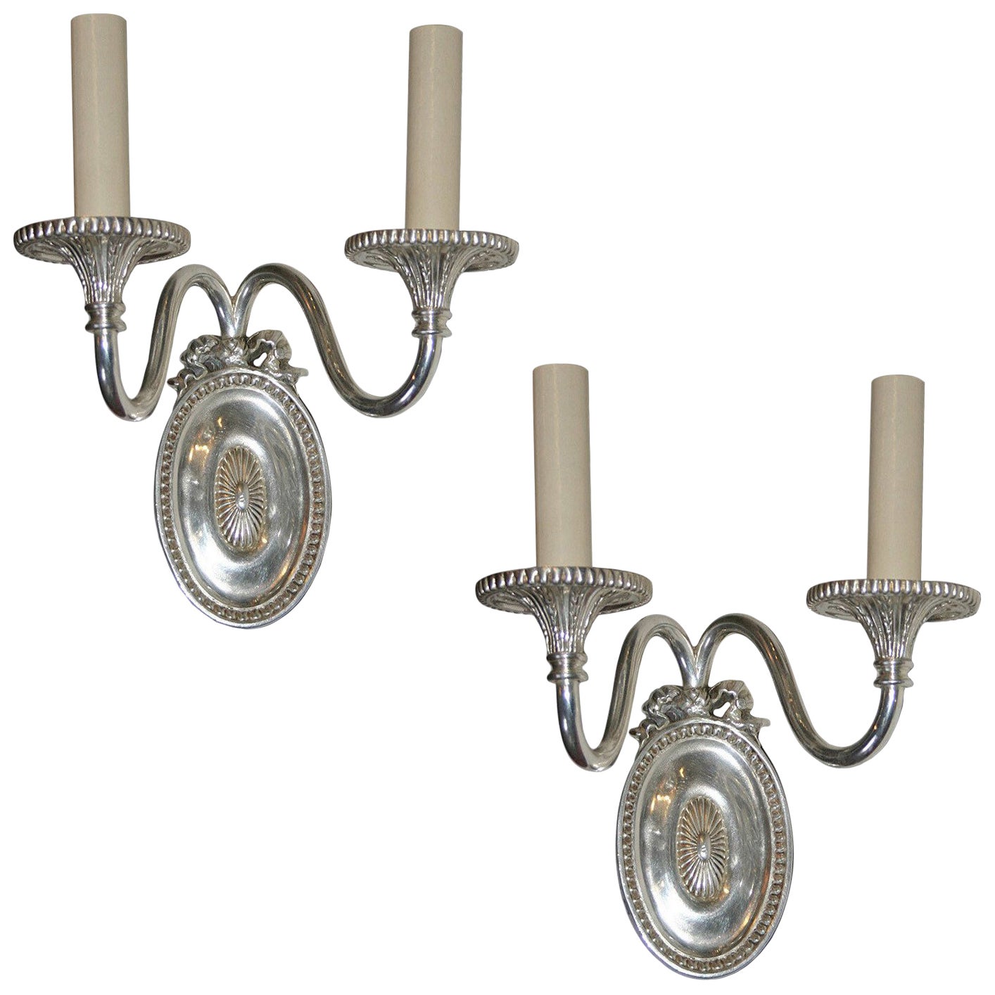 English Silver Plated Sconces For Sale at 1stDibs