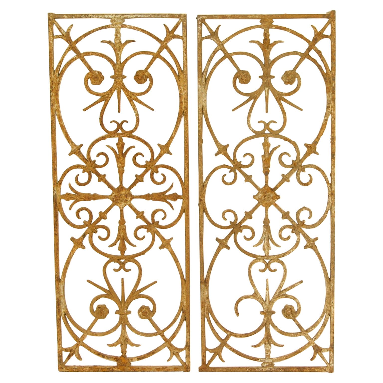 French Gothic Style Wrought Iron Cathedral Window Grill at 1stDibs