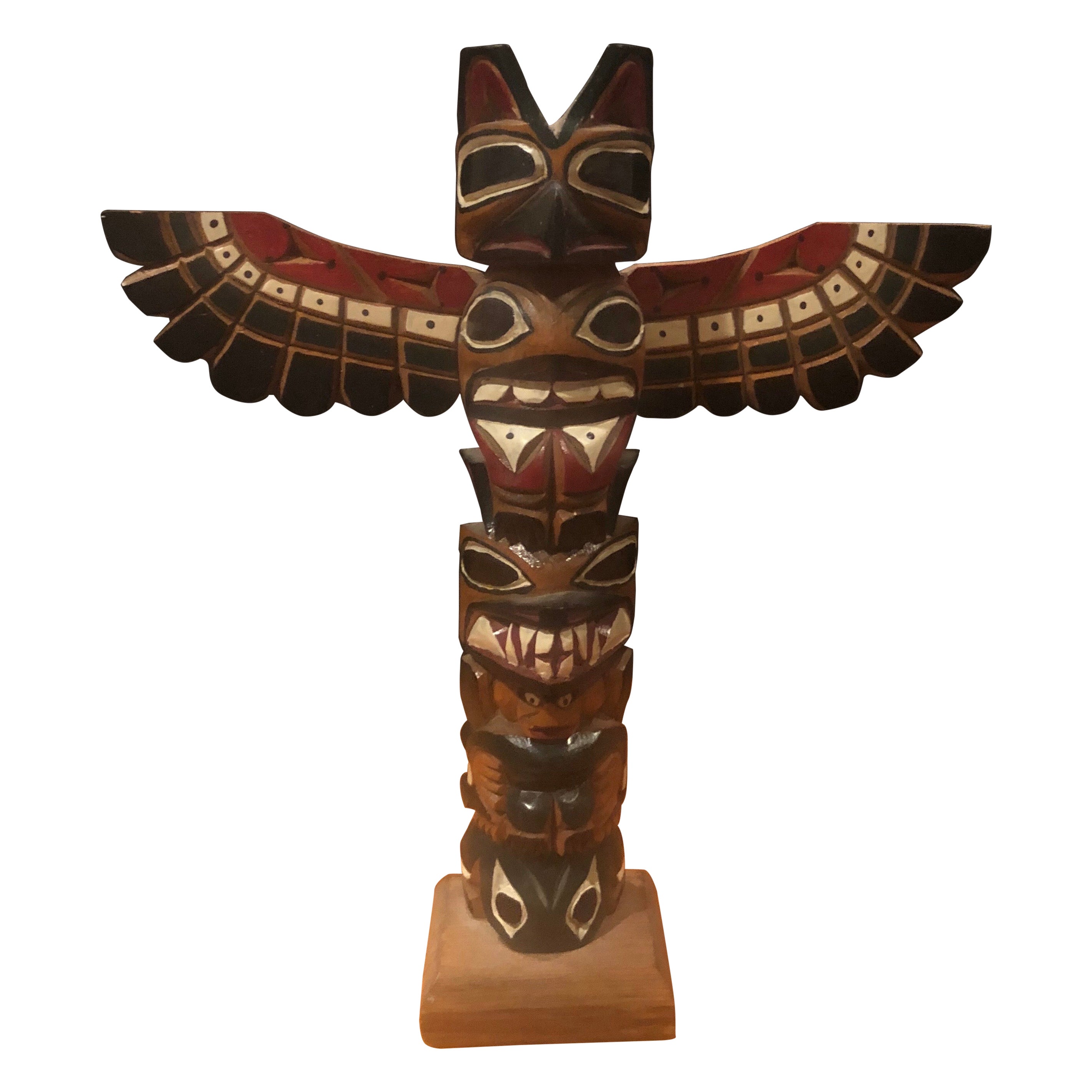 Nuu-chah-nulth Northwest Coast Hand Carved Wood TOTEM Pole by Sam ...