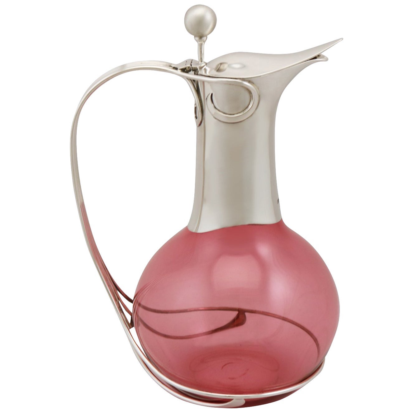 Moser Cranberry Glass Pitcher at 1stDibs