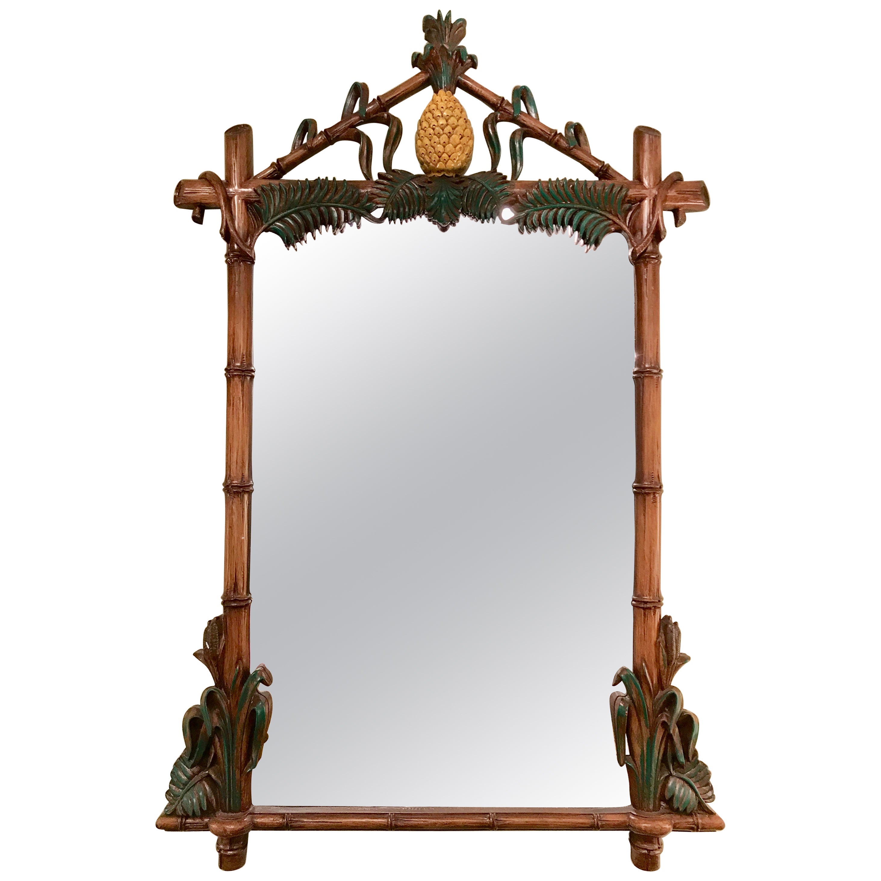 Mid-Century Tropical Mirror at 1stDibs