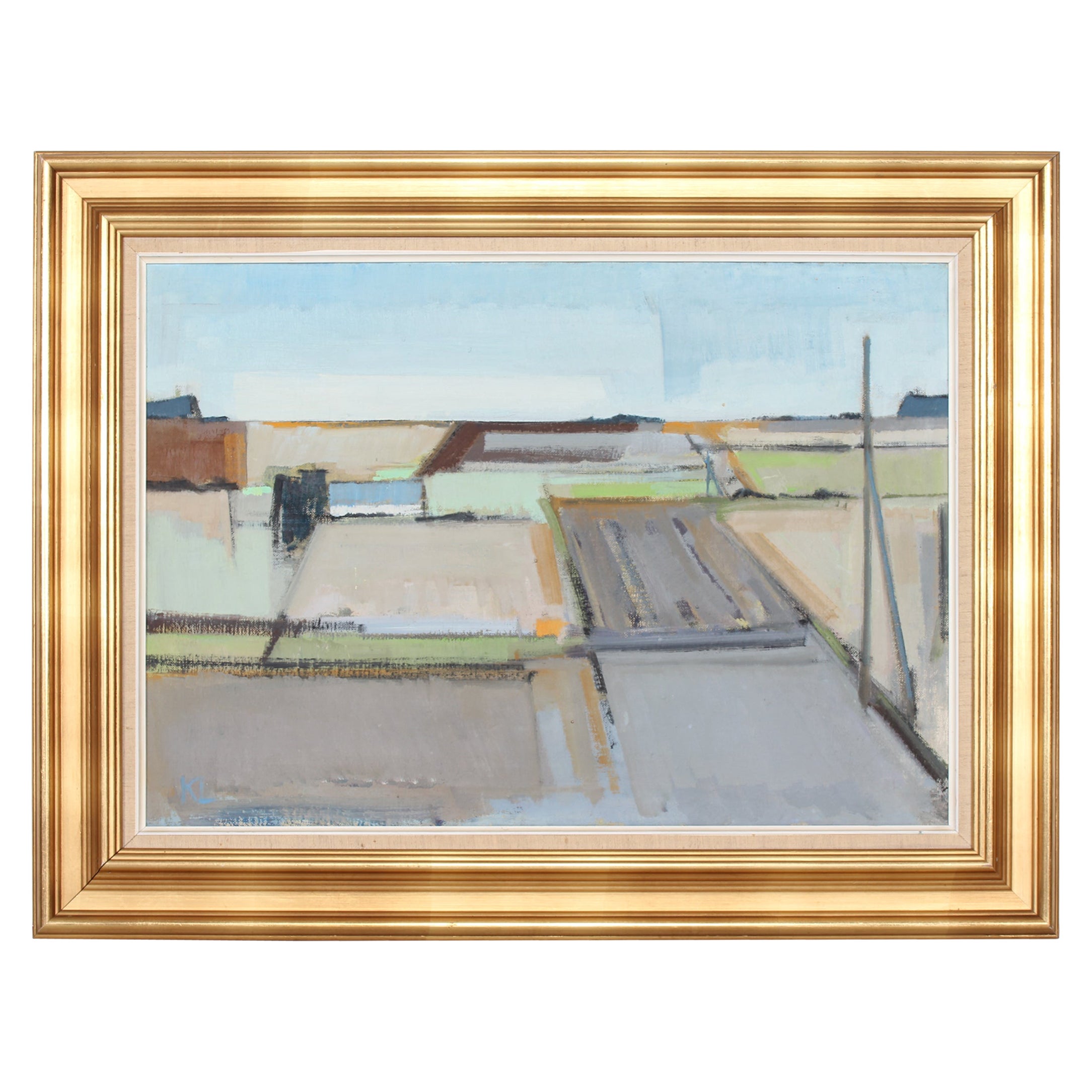 Danish Artist Axel P. Jensen Painting Landscape in Denmark Oil on ...