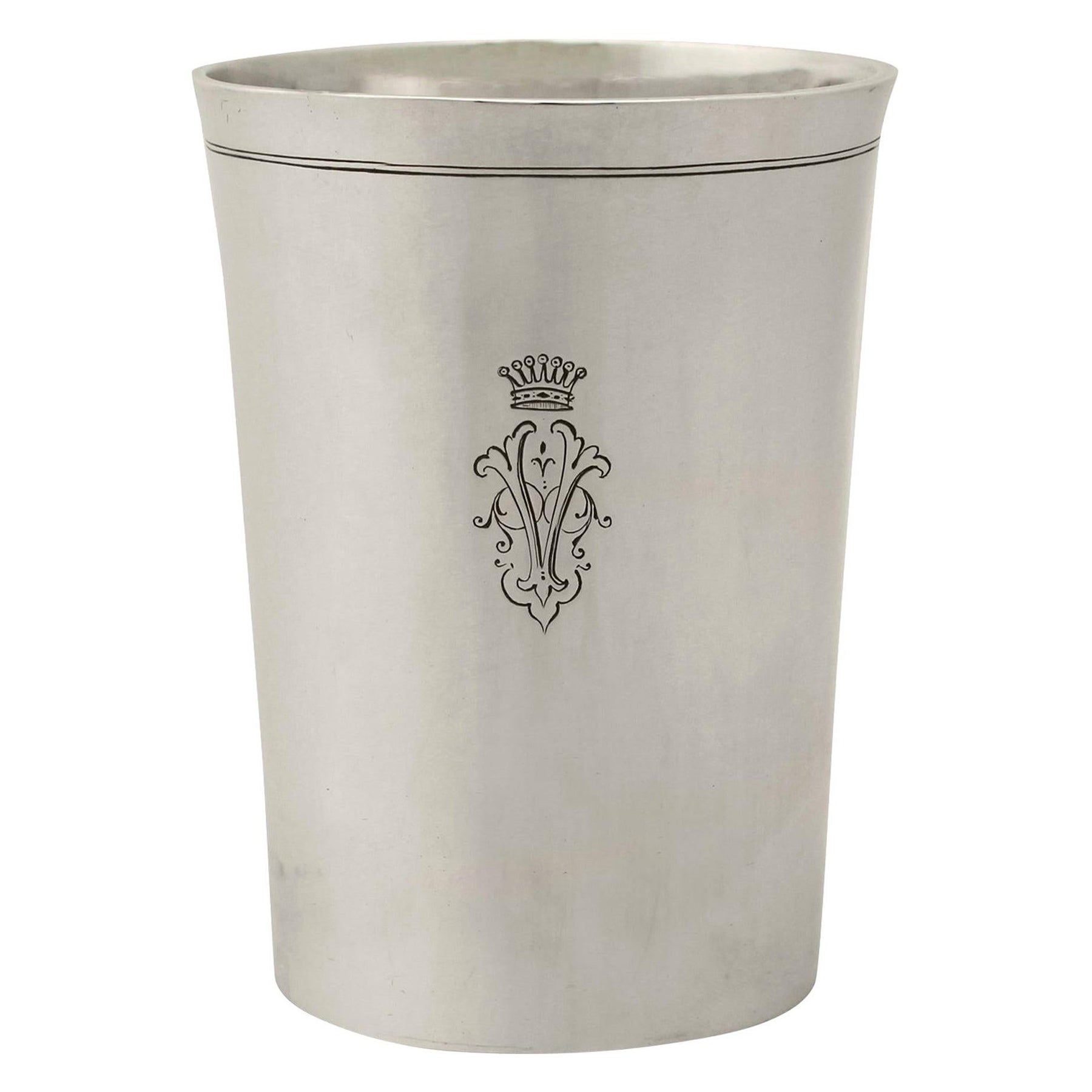 English Silver Plate Beaker For Sale at 1stDibs