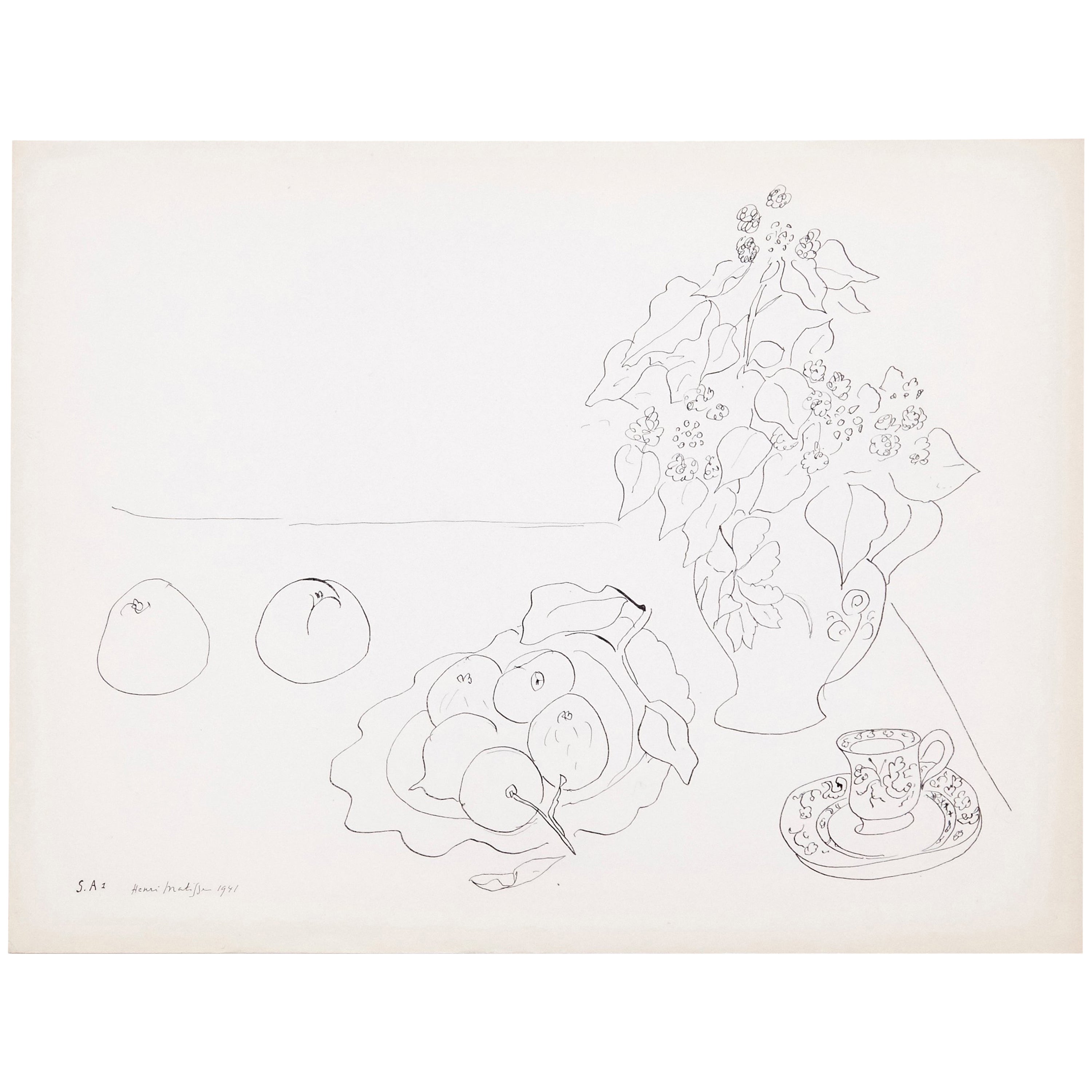 Lithograph after a Henri Matisse Drawing For Sale at 1stDibs