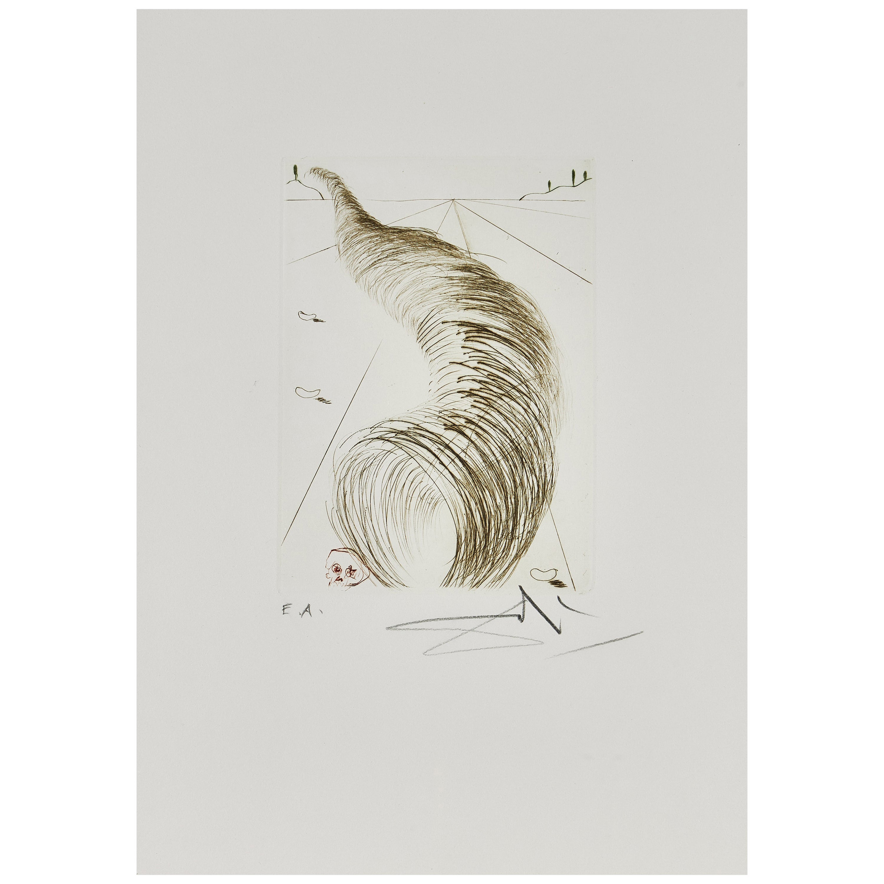 Salvador Dali Etching, Lithograph, Aquatint, Signed Pencil from Series ...