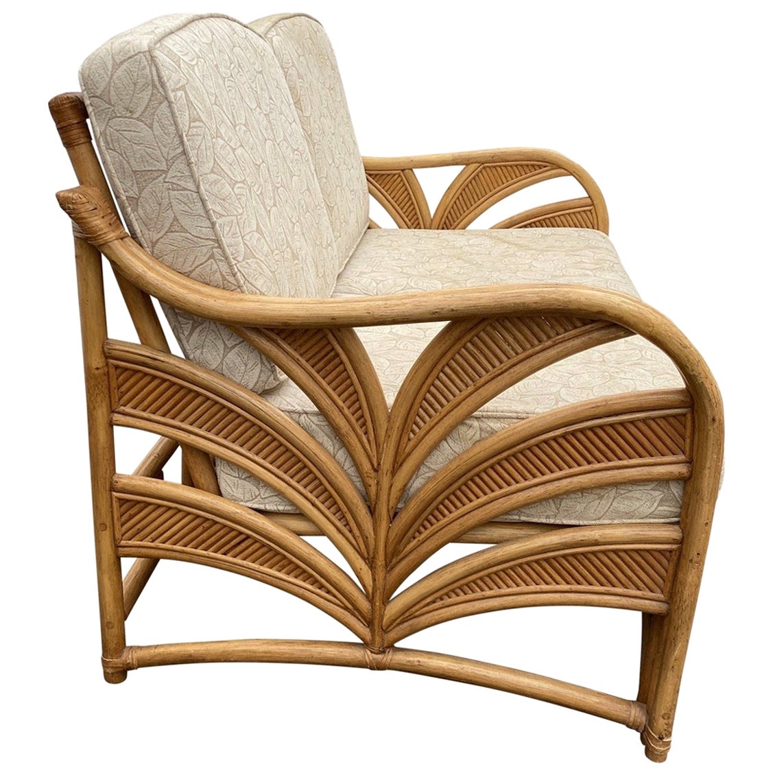 Hanging Rattan Settee at 1stDibs