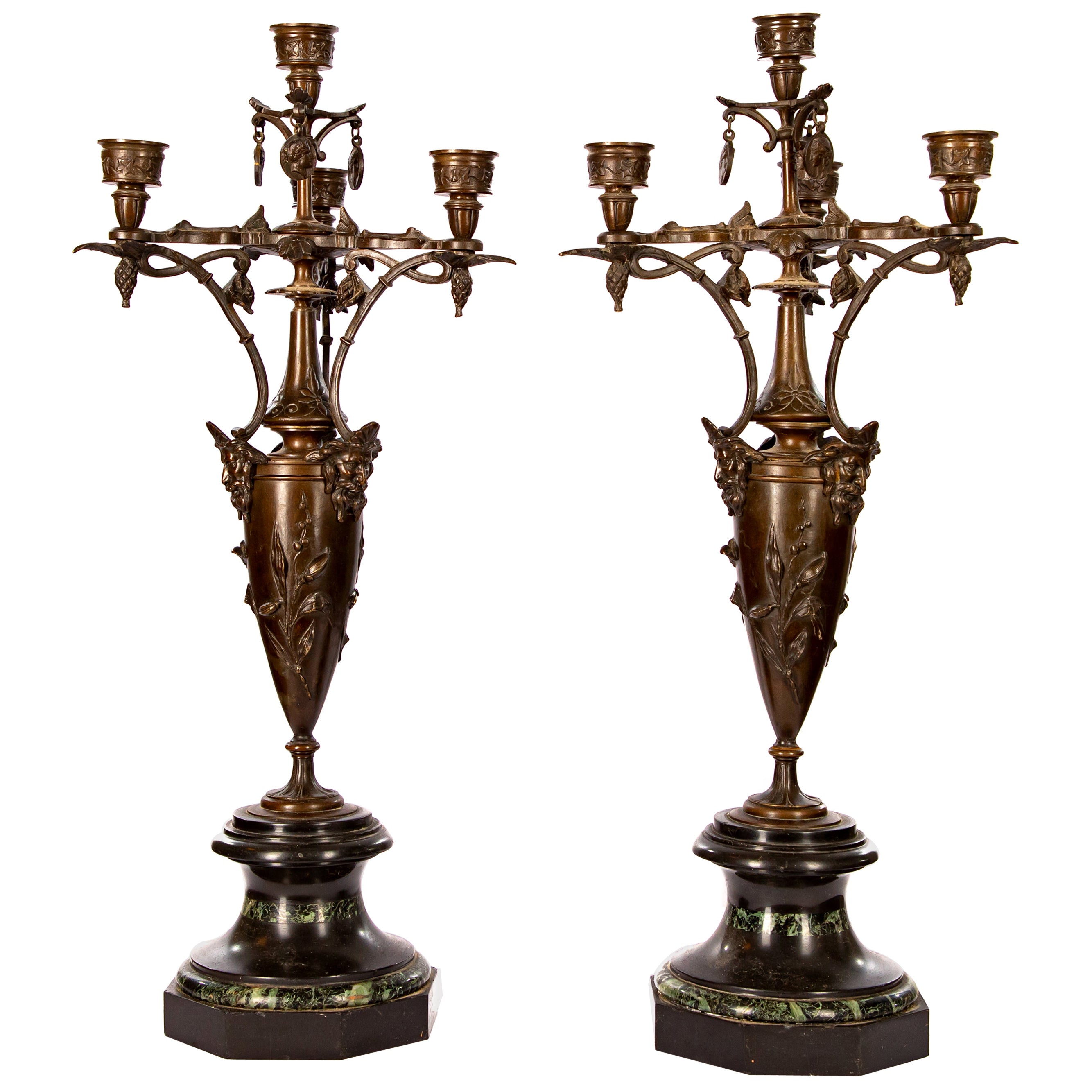 Antique WMF Art Nouveau Copper Brass Candlestick Aesthetic Candelabra ...