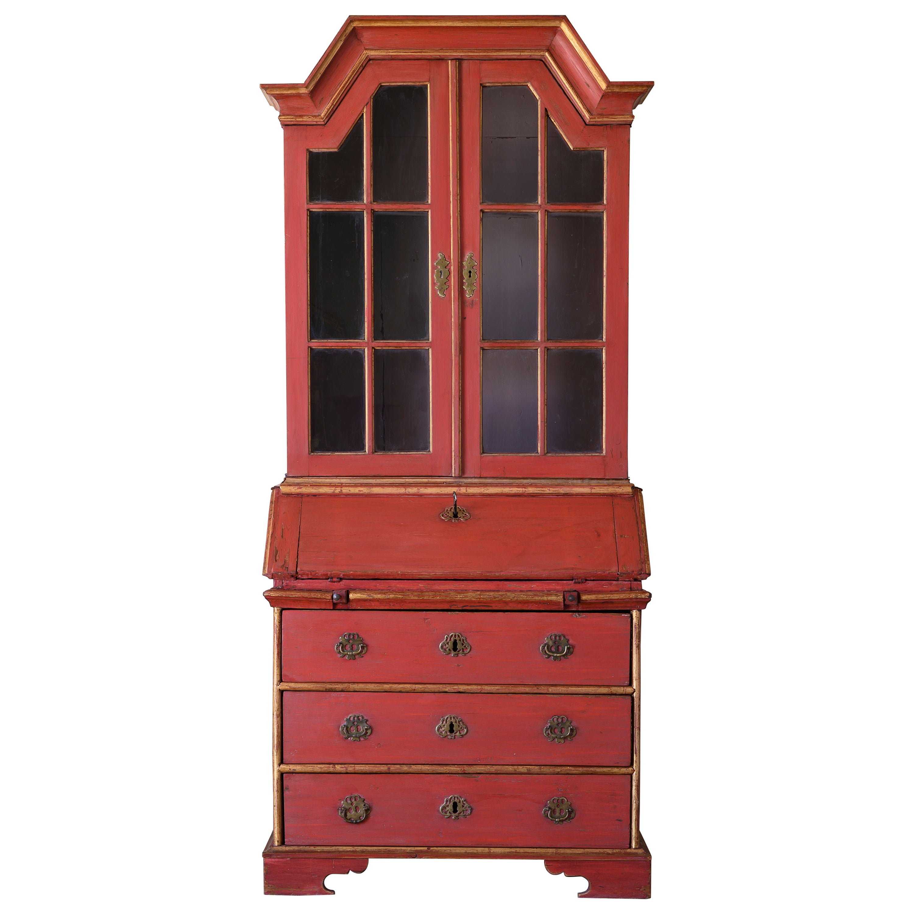 Baroque Walnut Secretaire, 18th Century For Sale at 1stDibs