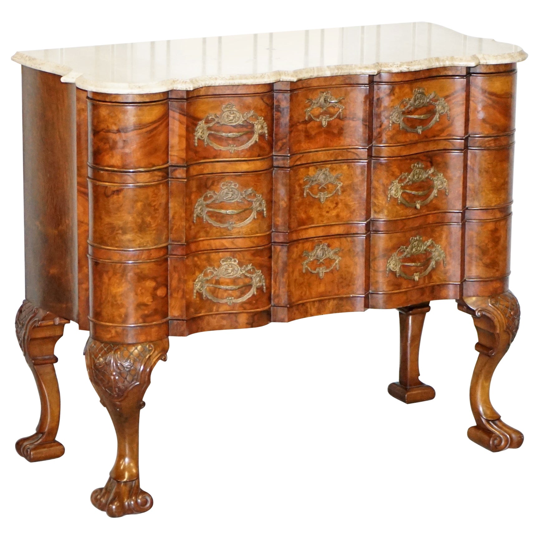 Antique English Walnut Chippendale Commode at 1stDibs