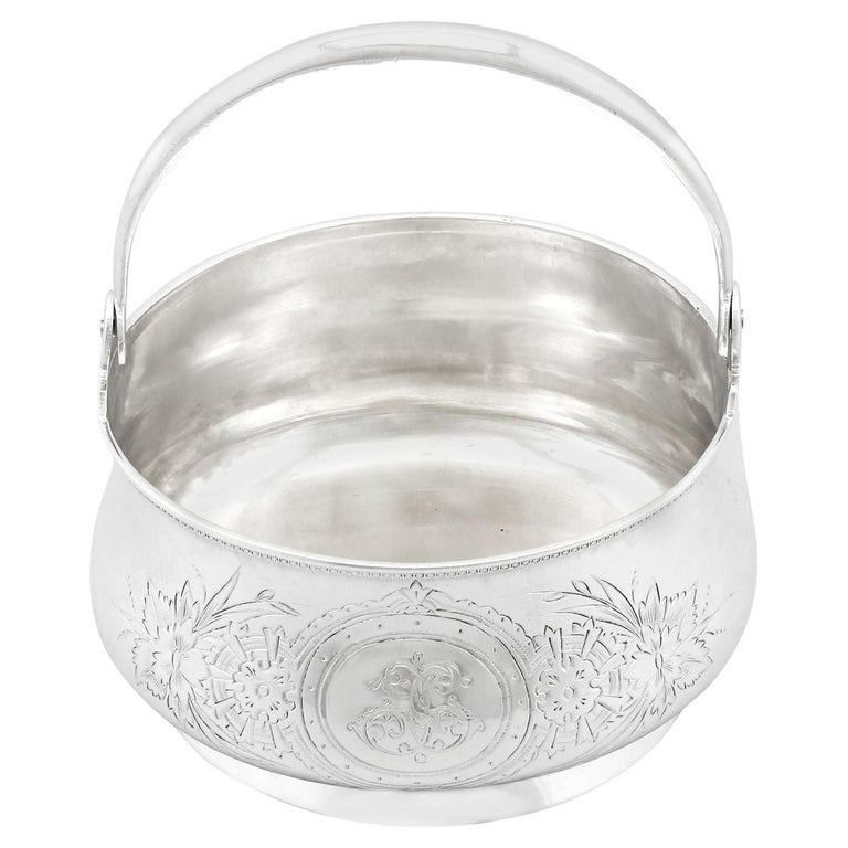 1900s Russian Silver Basket For Sale at 1stDibs