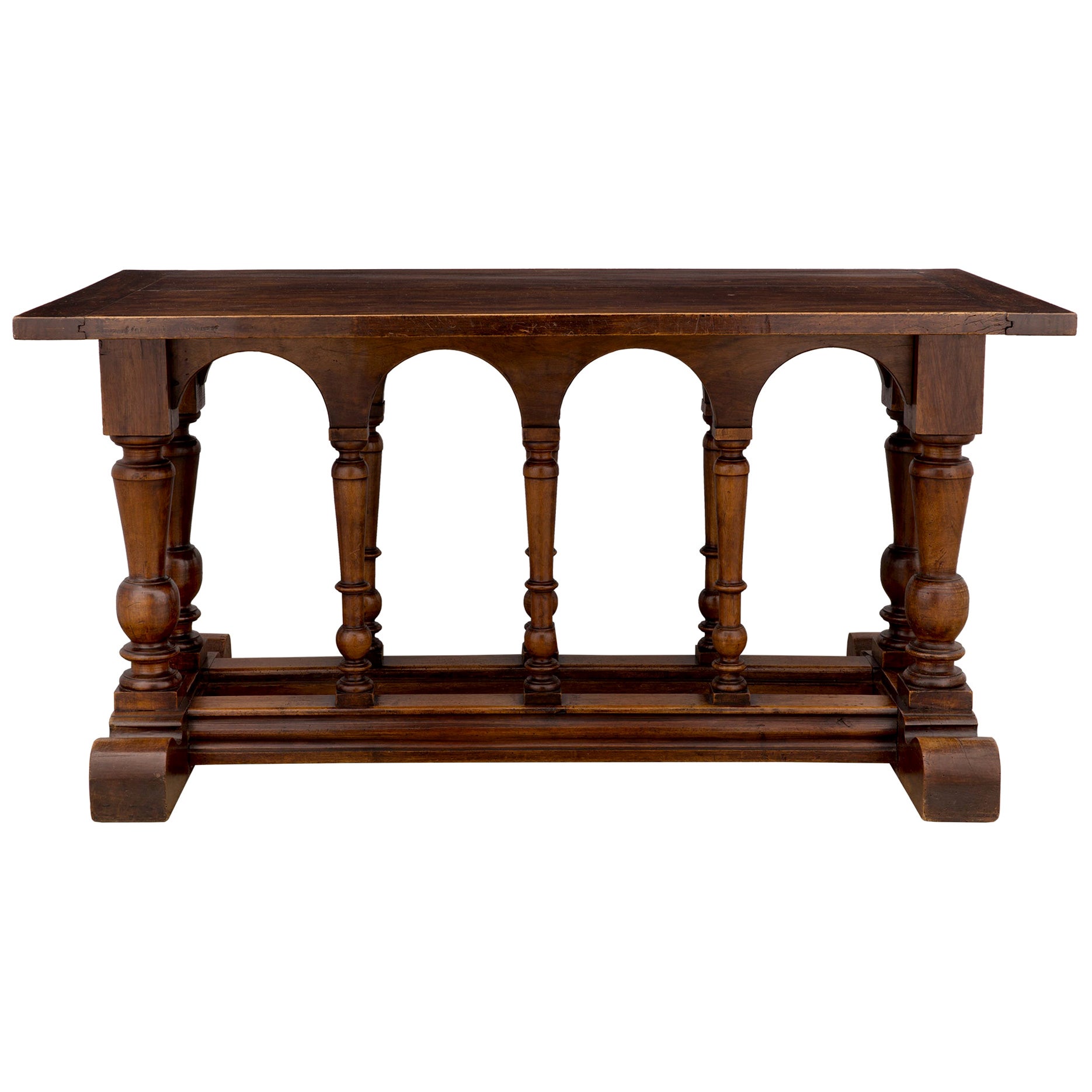 Pair of Late 18th Century Italian Walnut Consoles For Sale at 1stDibs