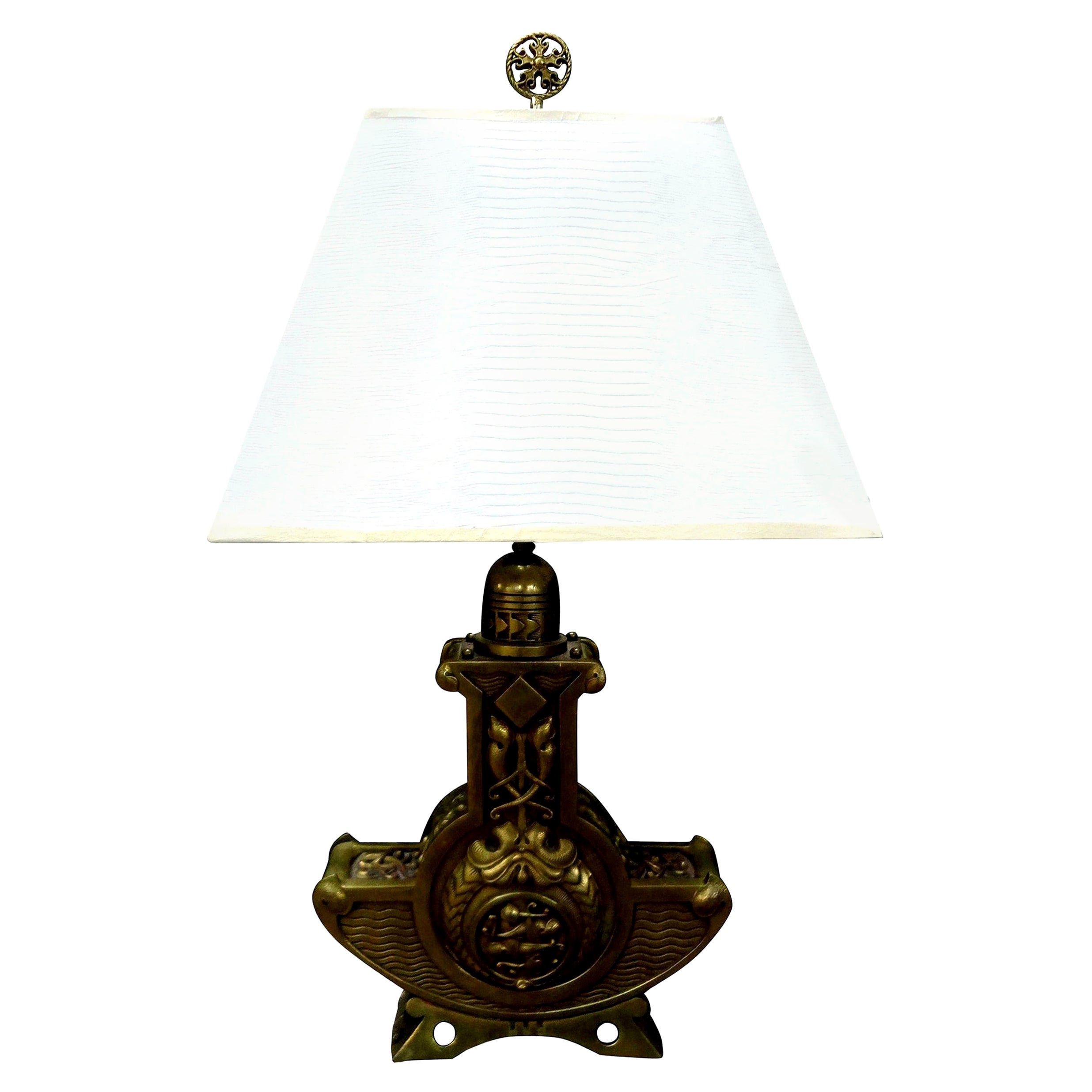 Art Nouveau Chunk Jewel Lamp at 1stDibs | jeweled lamp, lamp chunk ...