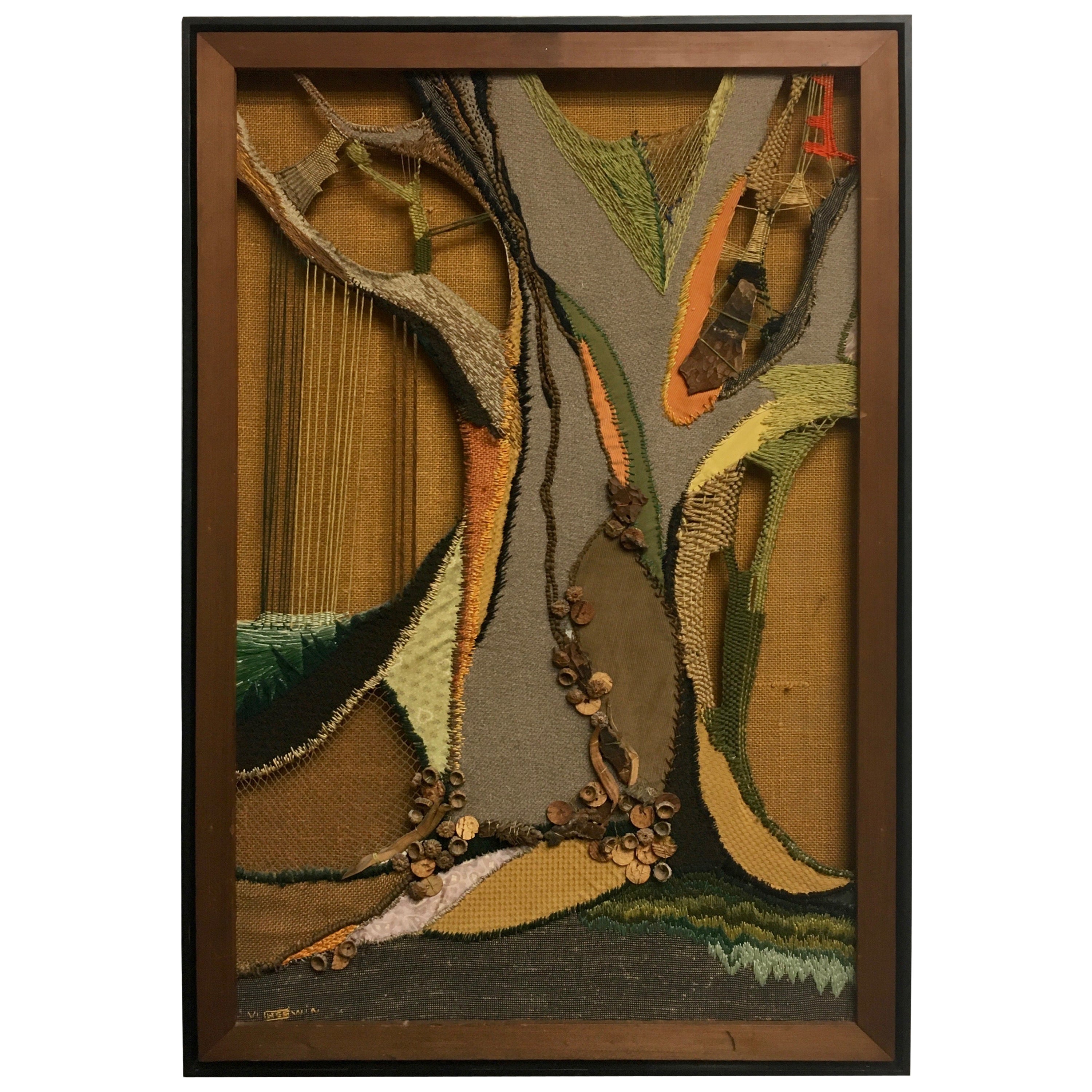 Don Freedman Tree of Life Woven Fiber Art For Sale at 1stDibs