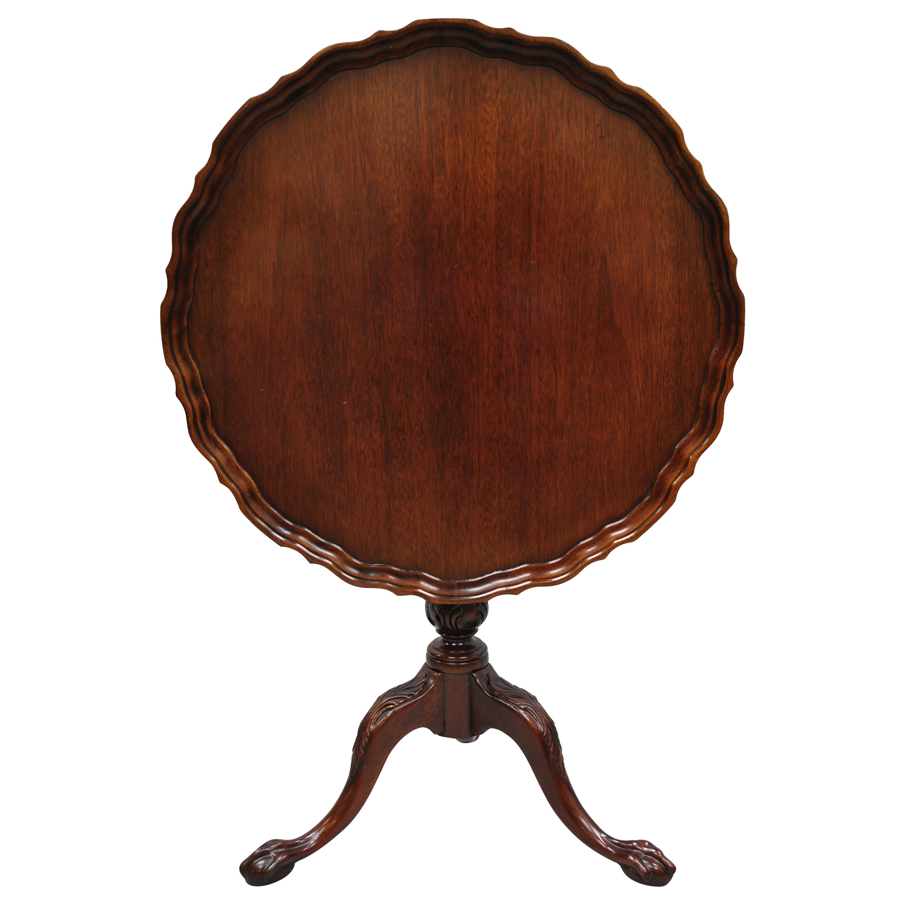 Chippendale Style Mahogany Pie Crust Tilt-Top Table by Baker Furniture ...