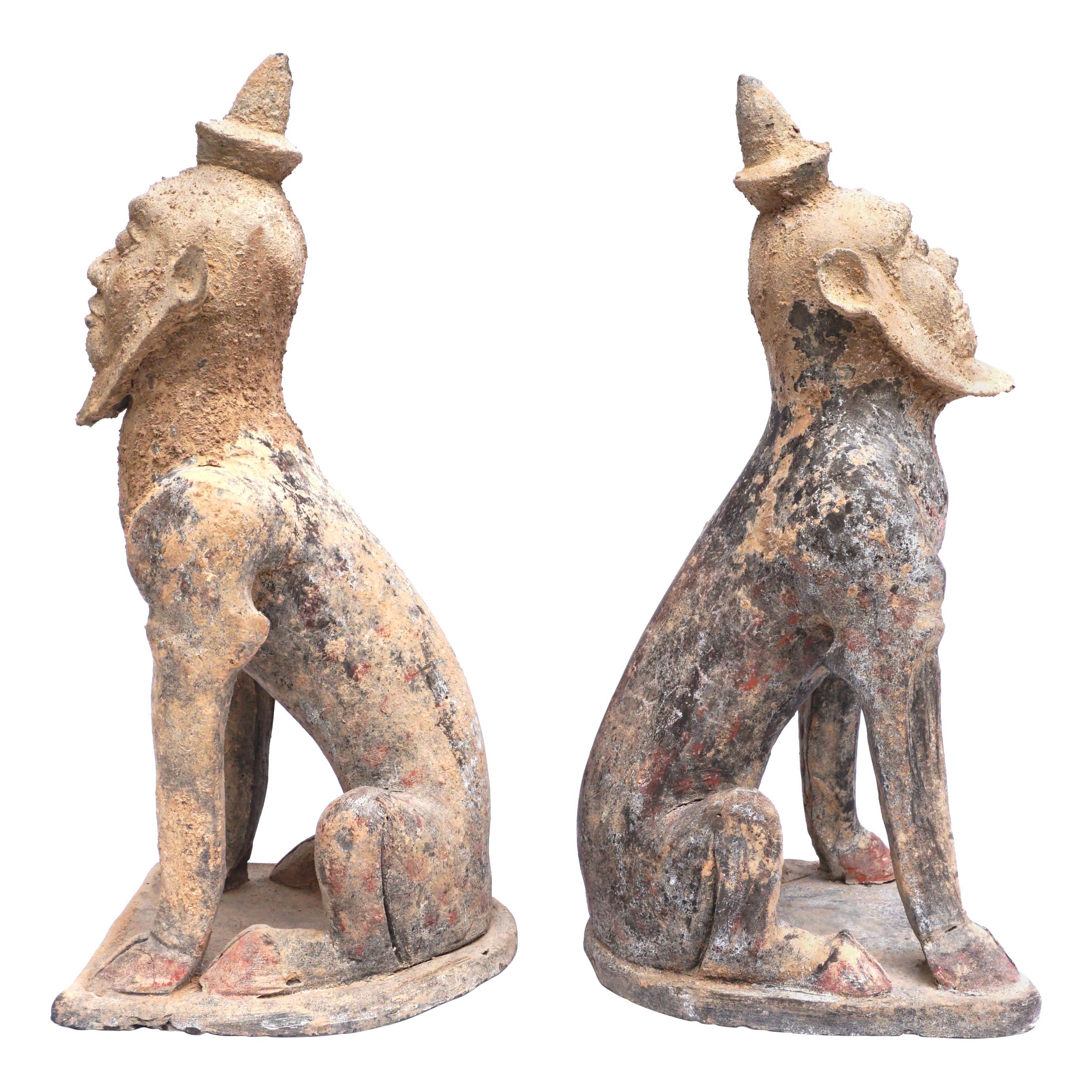 Chinese Terracotta Mingqi Guardian Spirit Tomb Figure Han Dynasty ...