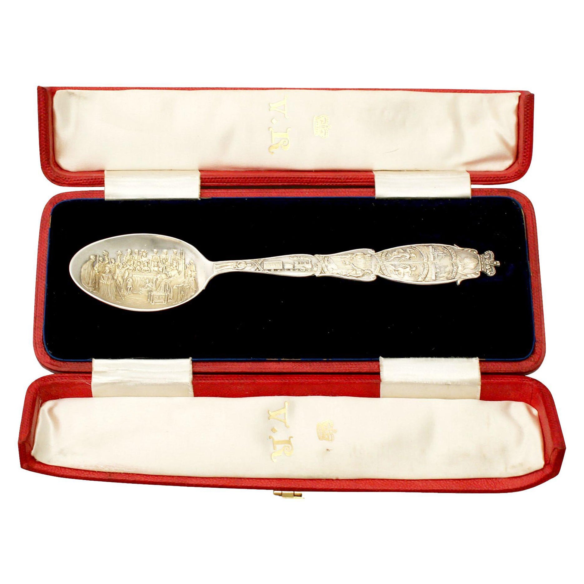 Antique Victorian Sterling Silver Diamond Jubilee Commemorative Spoon ...