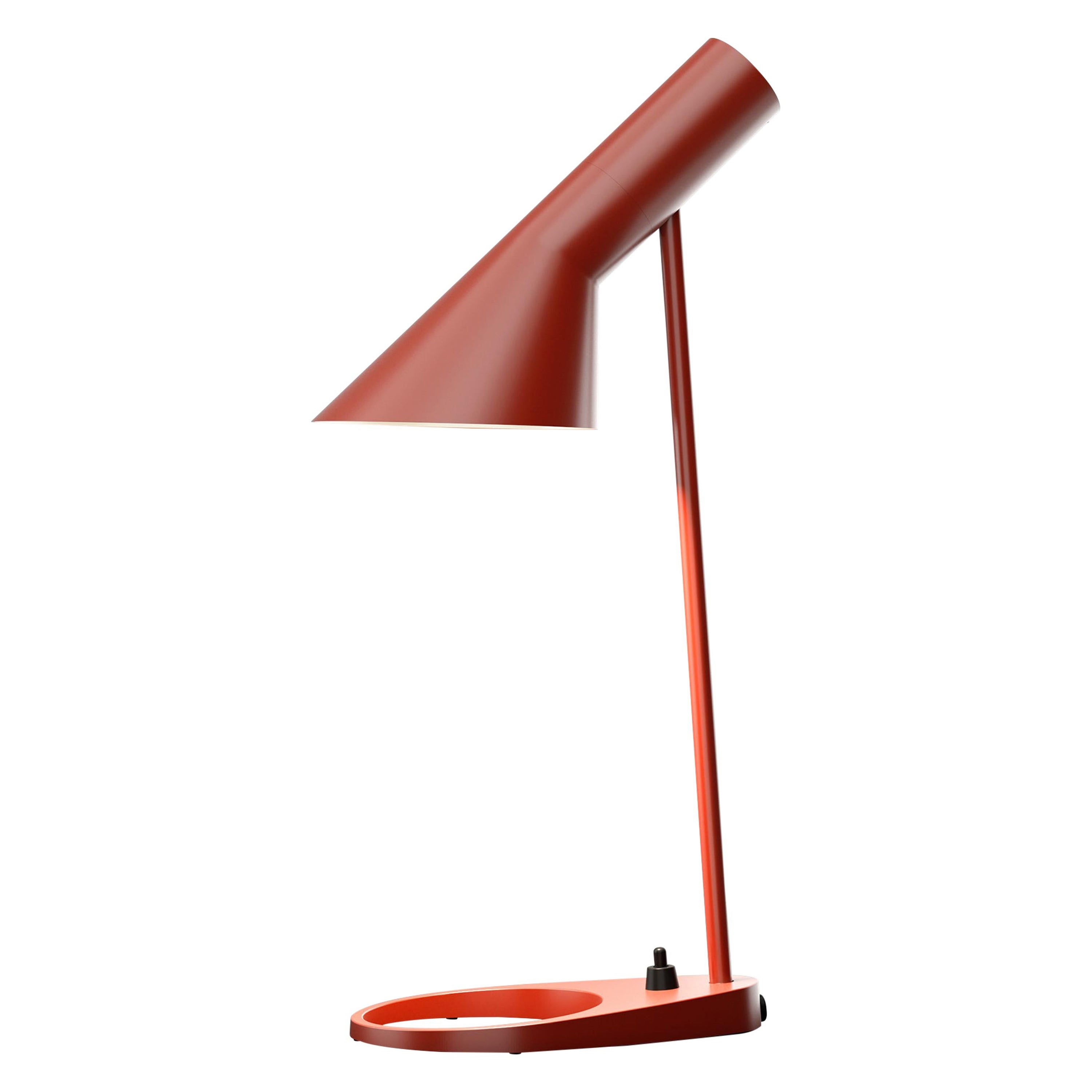 Arne Jacobsen 'Aj Mini' Table Lamp in Rusty Red for Louis Poulsen For ...