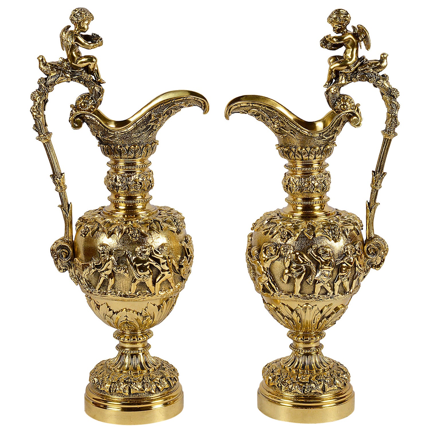 Exceptional French Bronze Ewer Attributed to Villemsens of Paris at 1stDibs