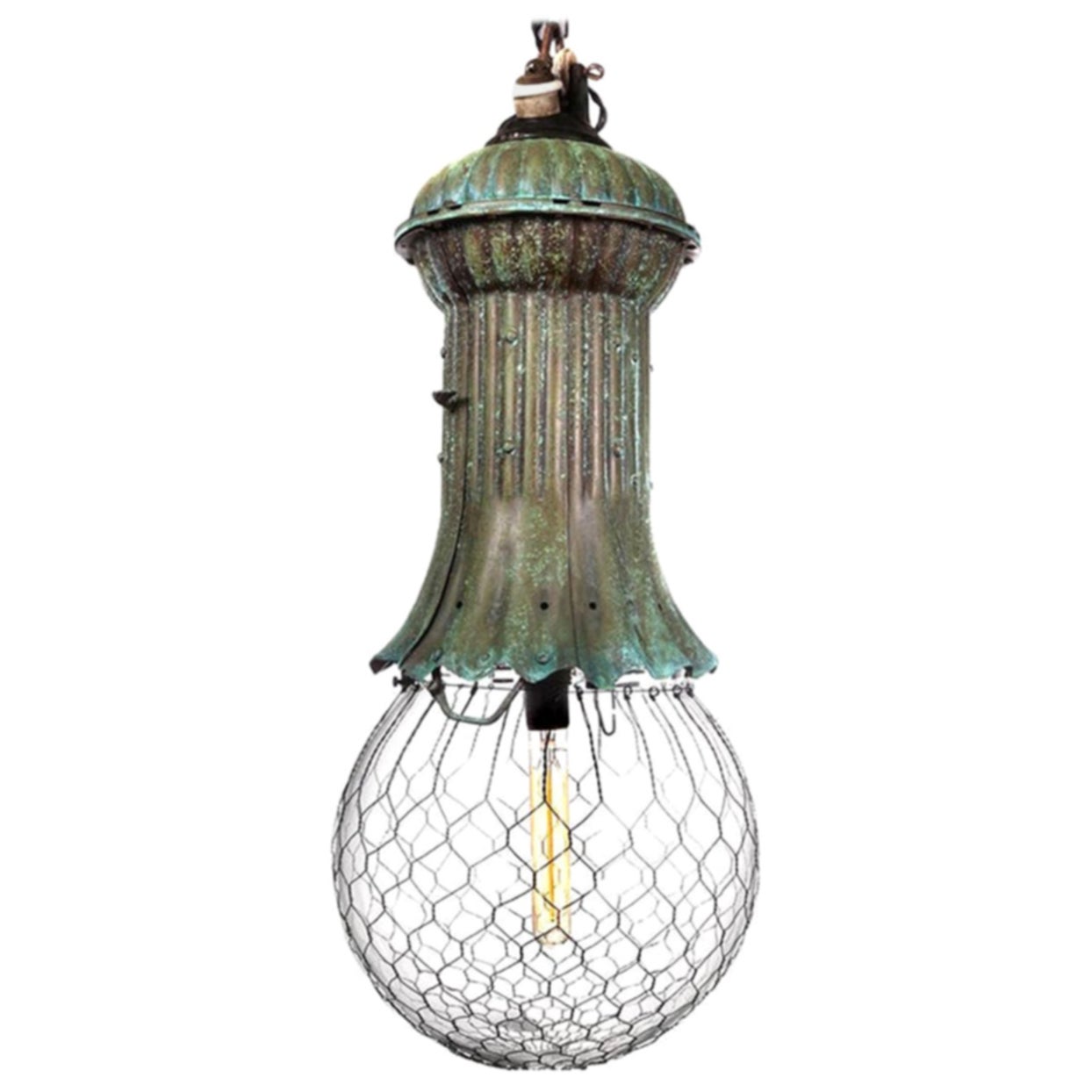 1800s Two-Light Industrial Gas Lamp at 1stDibs