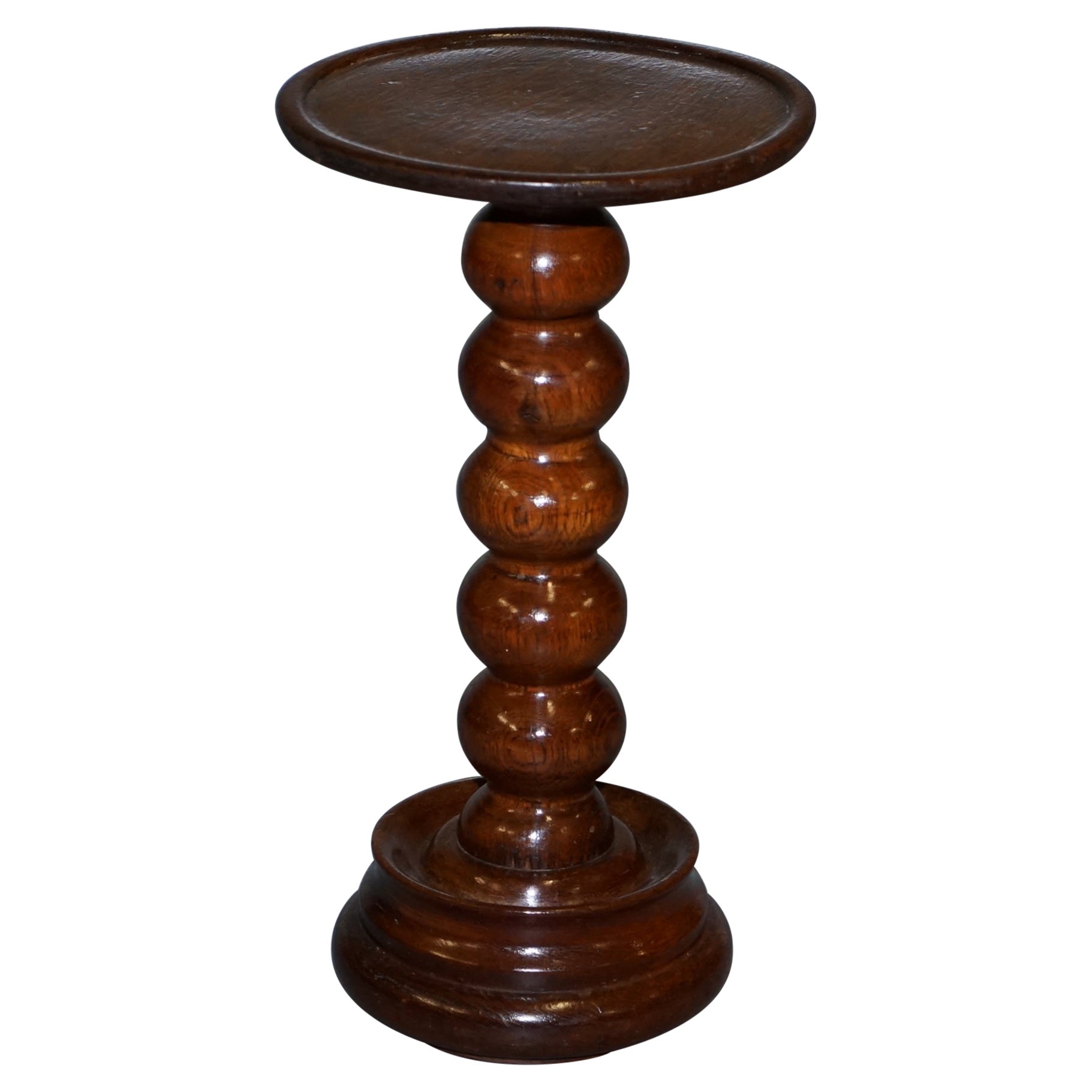 Antique English Victorian Side Lamp Bobbin Turned Gypsy Table, circa ...