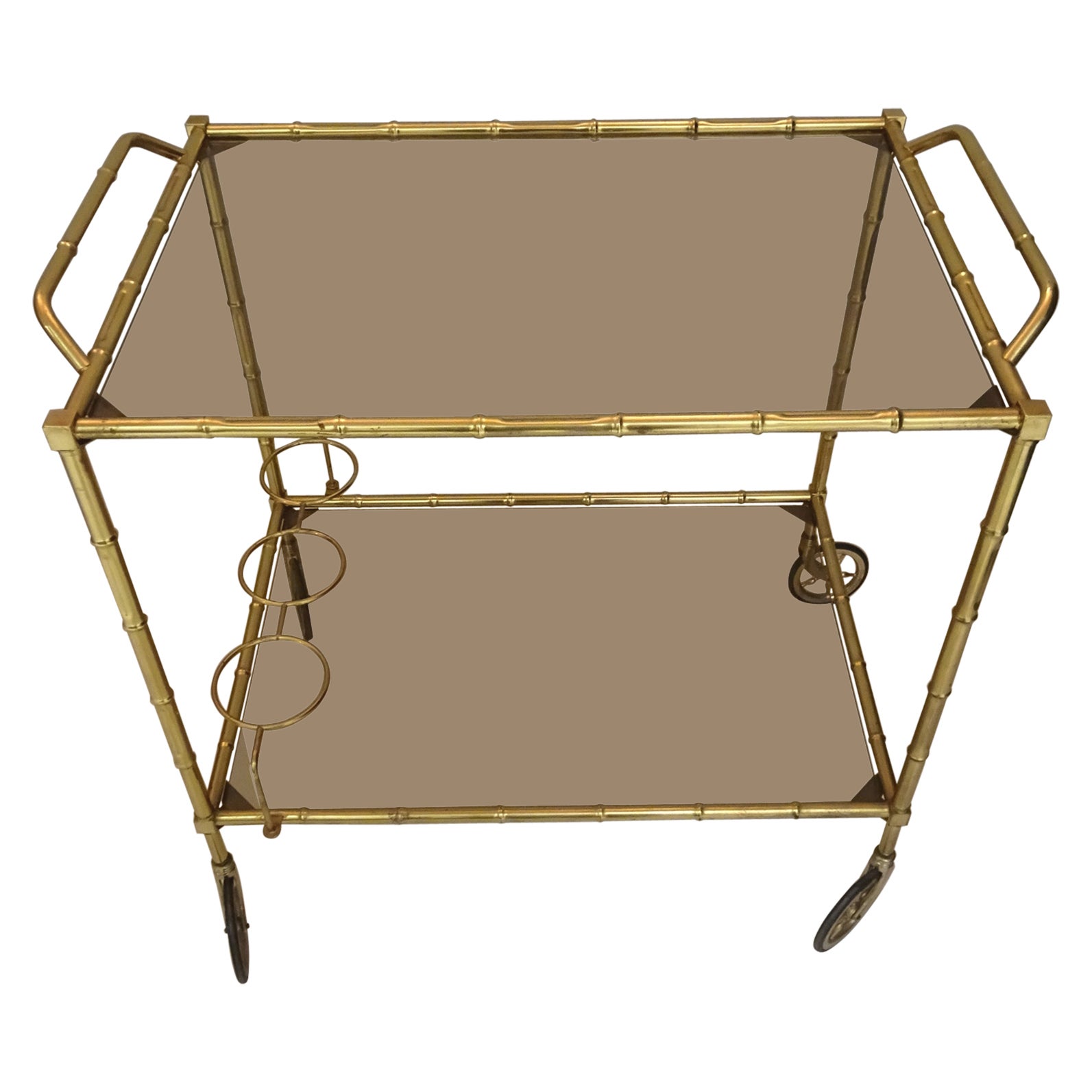 Classic Neoclassical / Hollywood Regency Gilded Brass Trolley For Sale ...