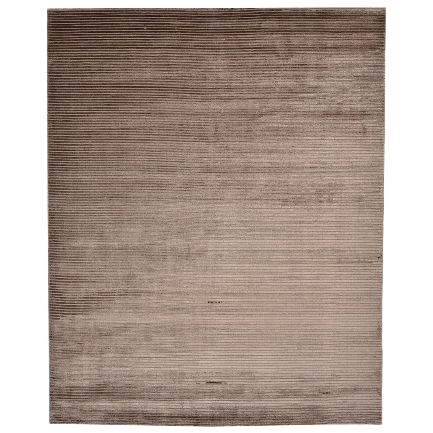 One-of-a-Kind Modern Viscose Wool Blend Hand Loomed Area Rug, Royal at ...