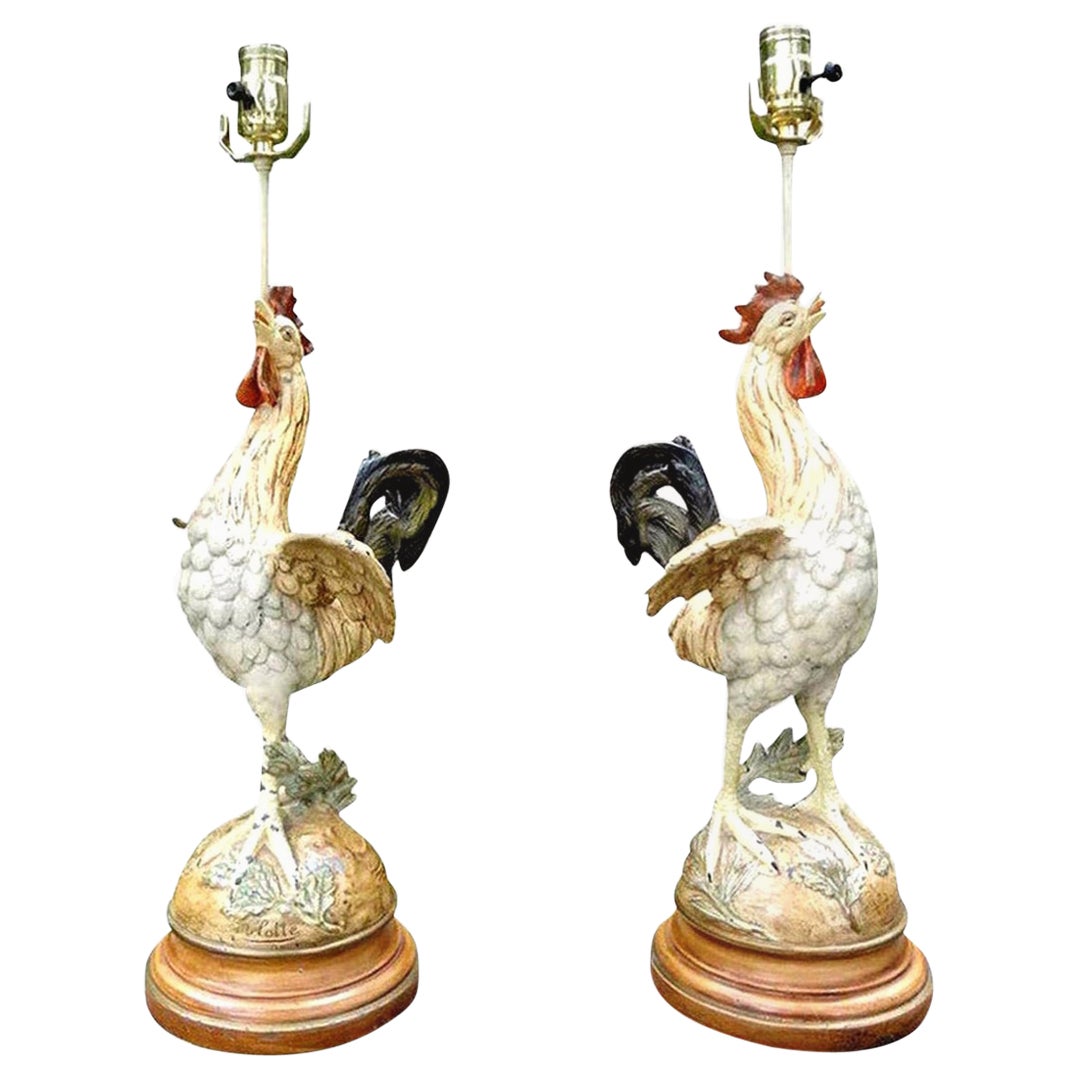 Exquisite Antique French Copper Rooster (Weathervane) Lamp at 1stDibs ...