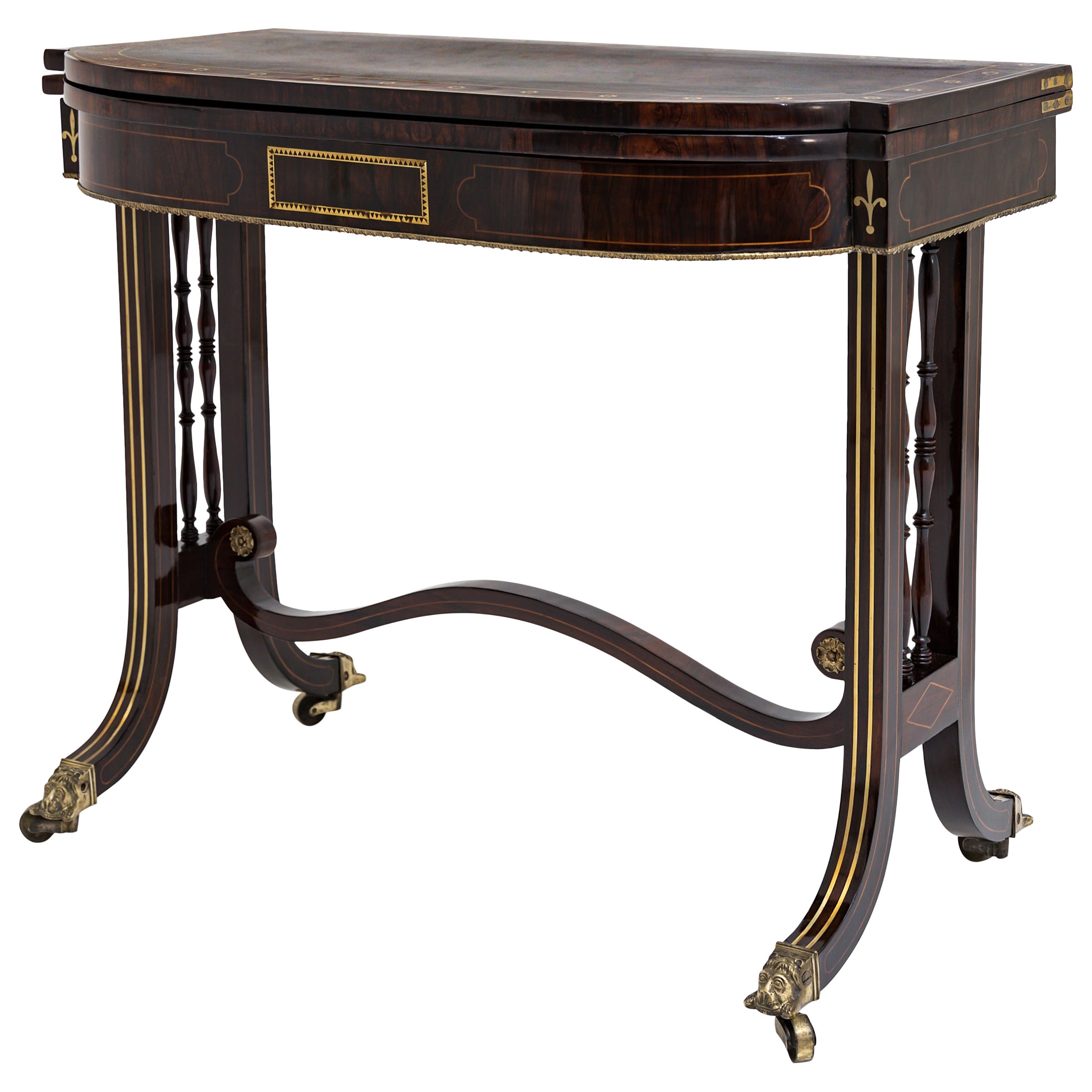 19th Century Mahogany Game Table With Elaborate Carved Base For Sale at ...